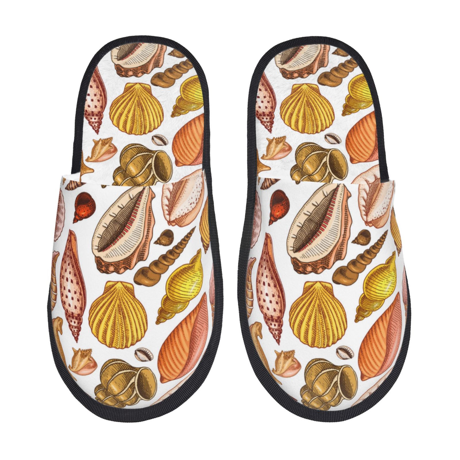 Slippers for Women Men, Conch Shells Print No.9021 Warm Womens Mens ...