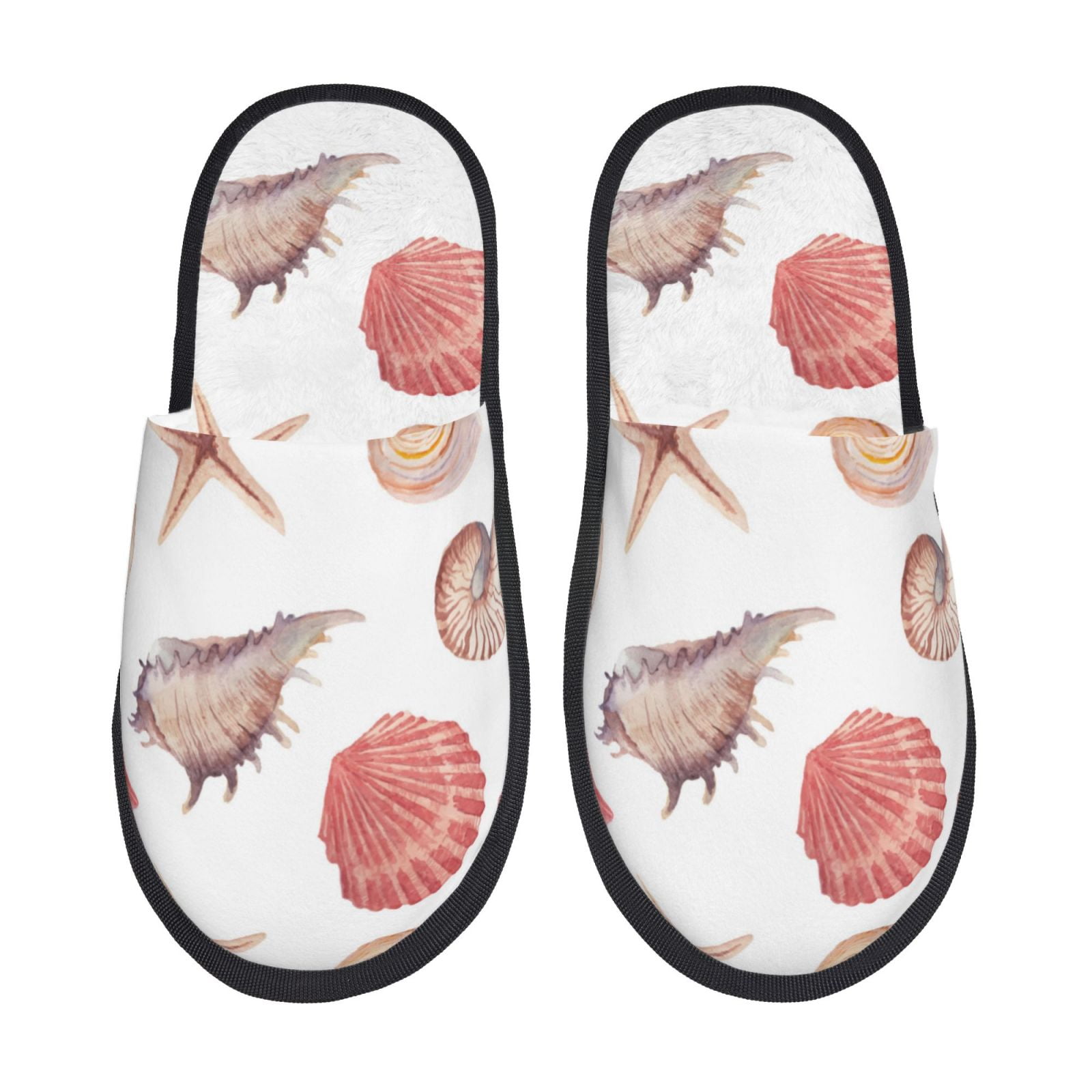 Slippers for Women Men, Conch Shells Print No.903 Warm Womens Mens ...