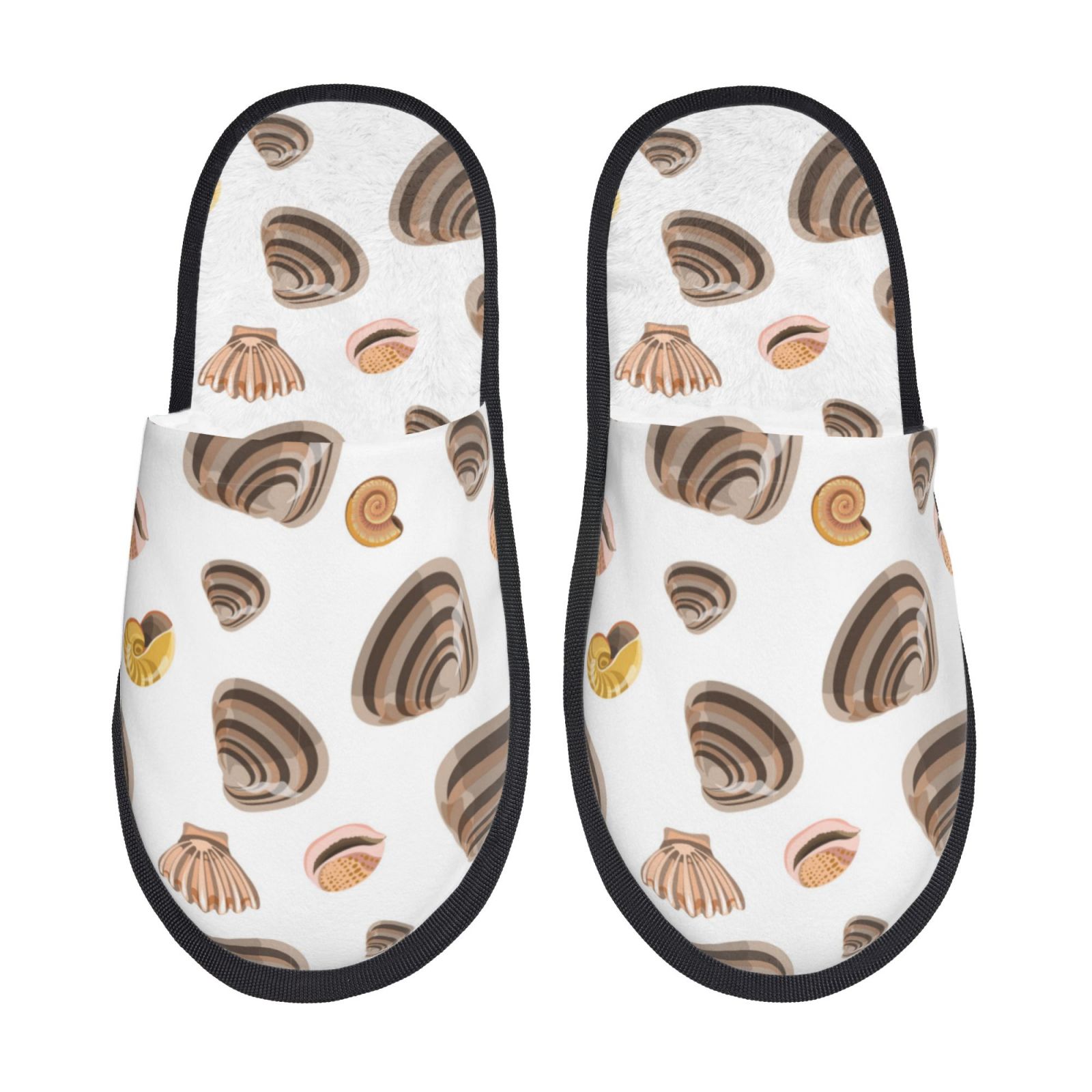 Slippers for Women Men, Conch Shells Print No.9044 Warm Womens Mens ...