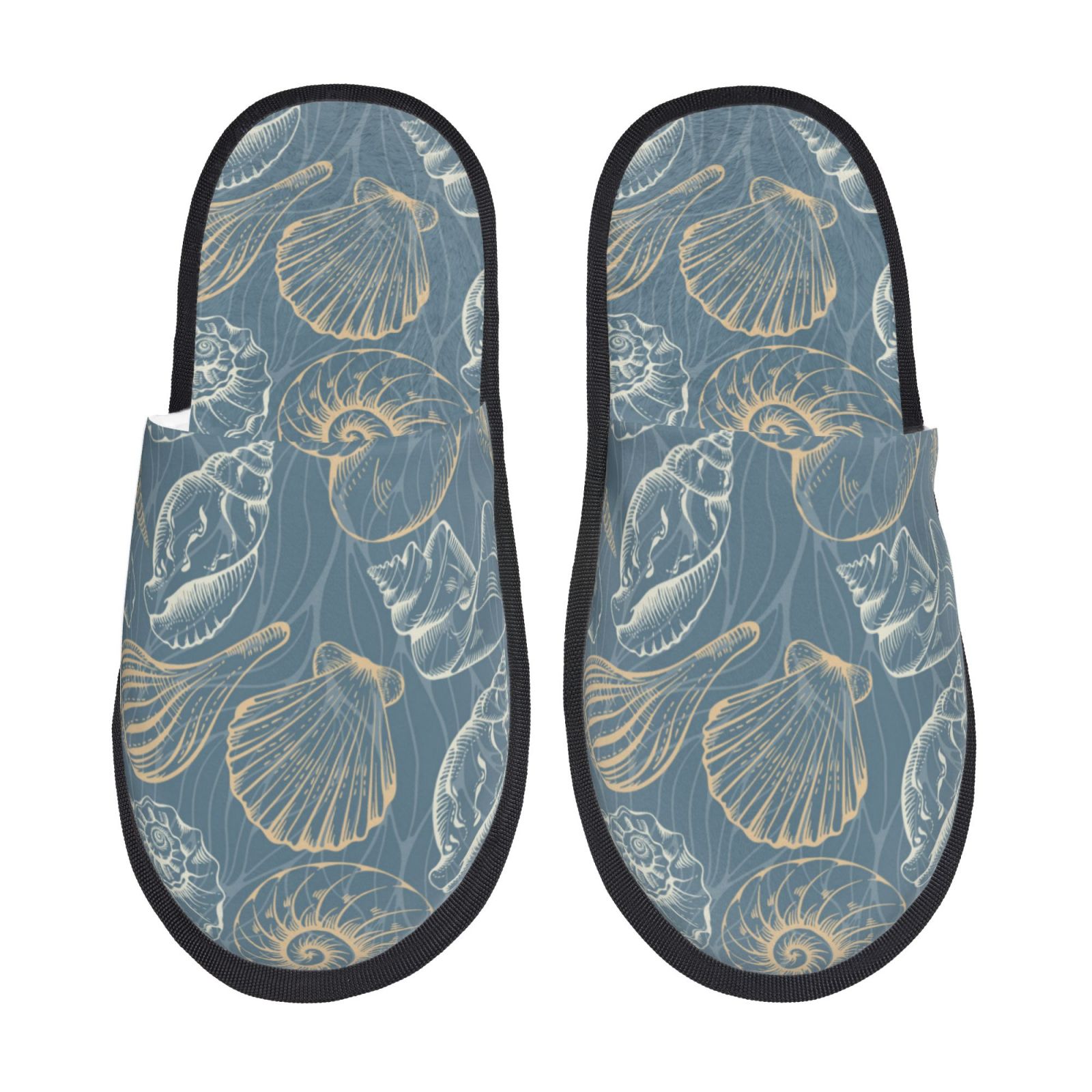 Slippers for Women Men, Conch Shells Print No.905 Warm Womens Mens ...