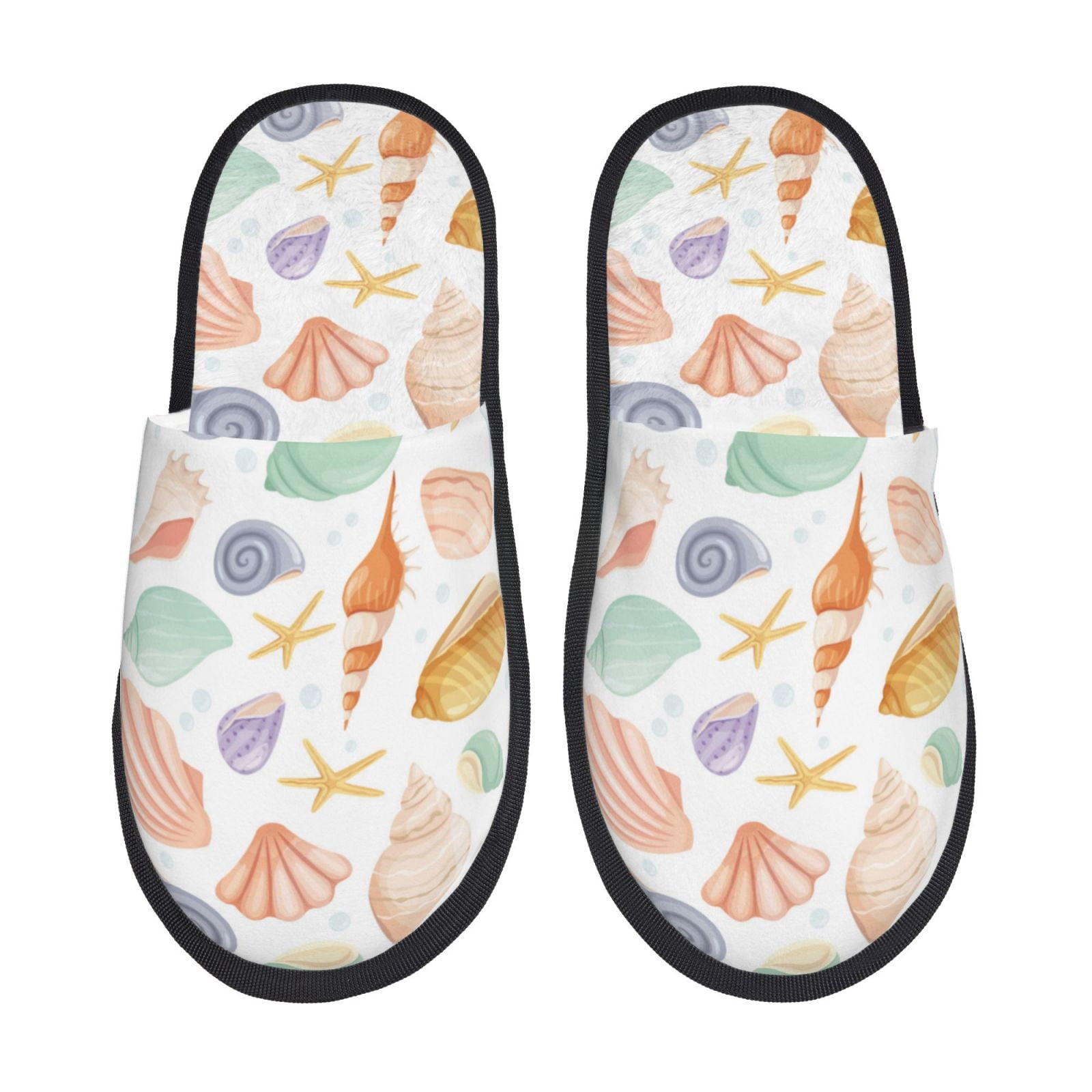 Slippers for Women Men, Conch Shells Print No.9054 Warm Womens Mens ...