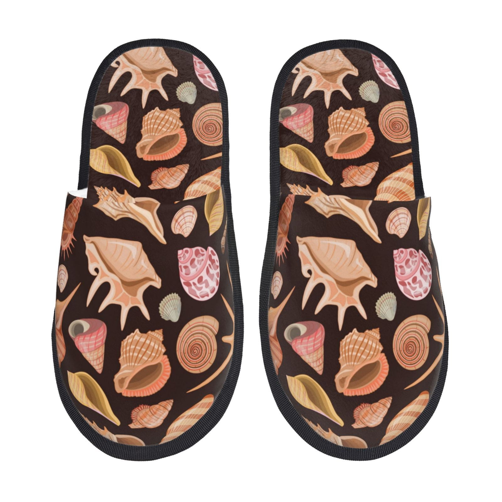 Slippers for Women Men, Conch Shells Print No.9071 Warm Womens Mens ...