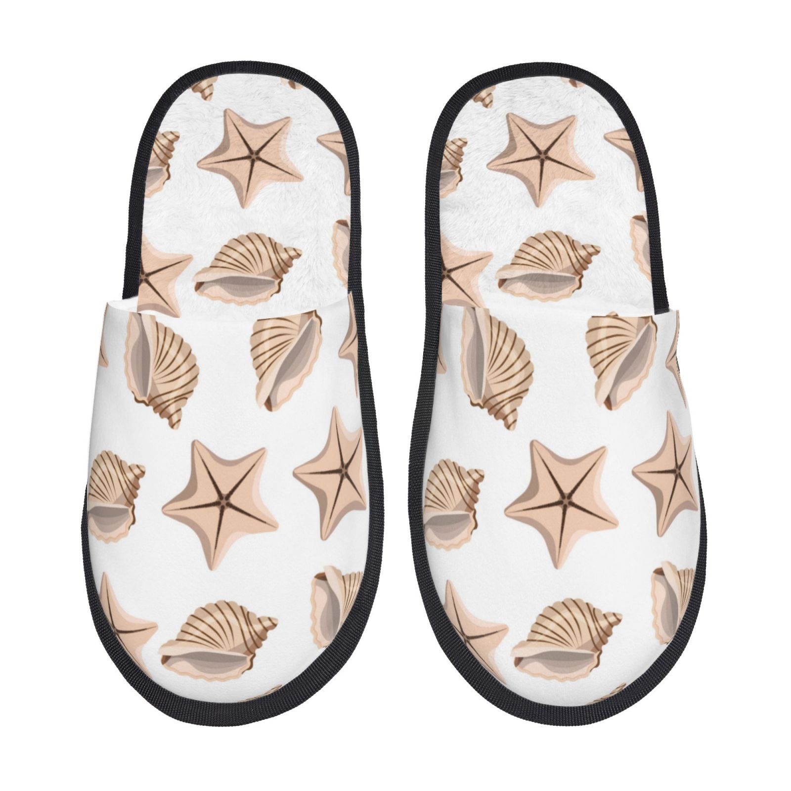 Slippers for Women Men, Conch Shells Print No.9073 Warm Womens Mens ...