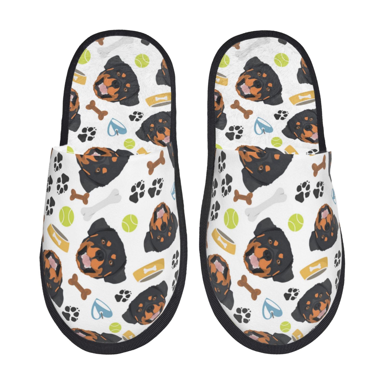 Slippers for Women Men, Cool Rottweiler Warm Womens Mens House Shoes ...