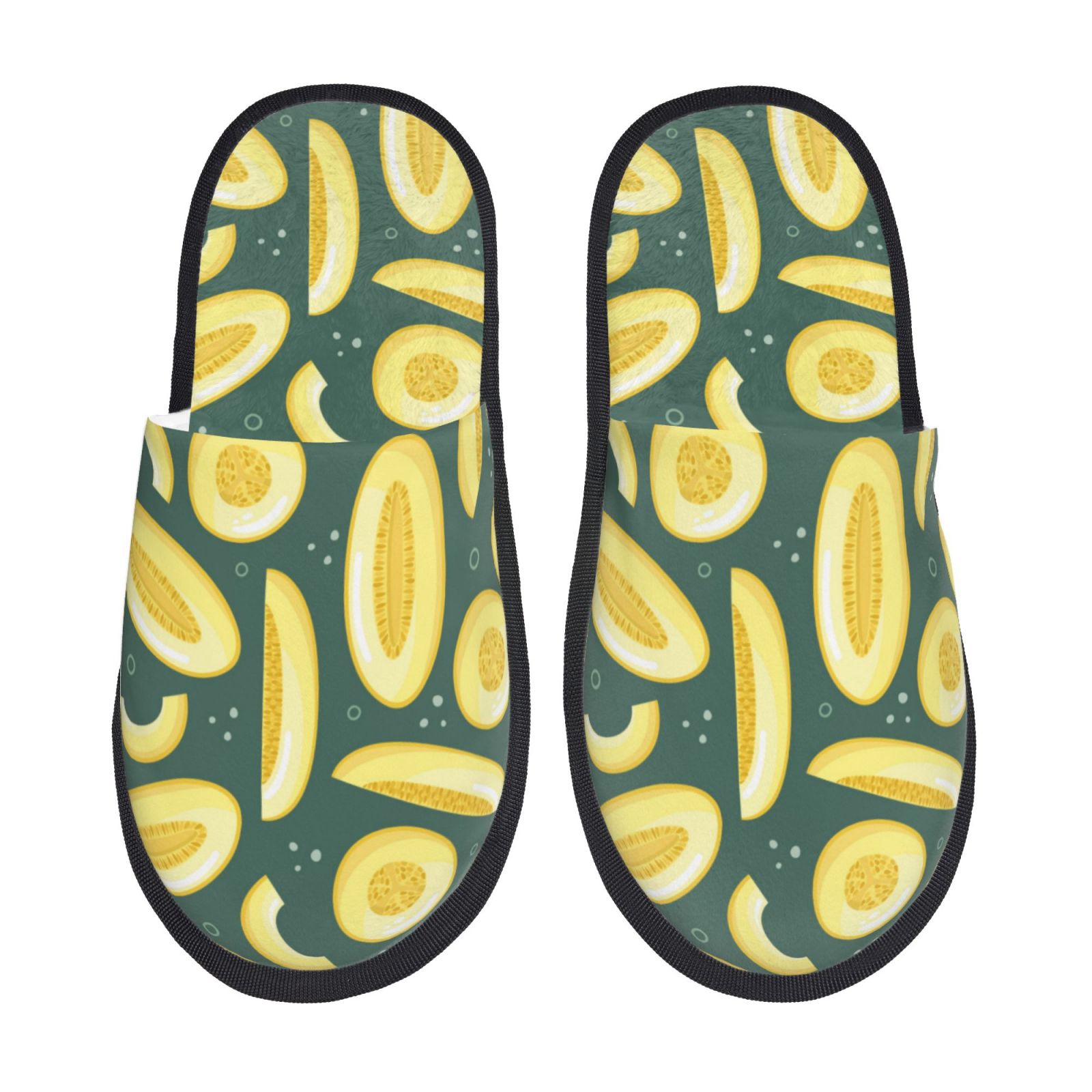 Slippers for Women Men, Cute Crisp Cantaloupe Warm Womens Mens House ...