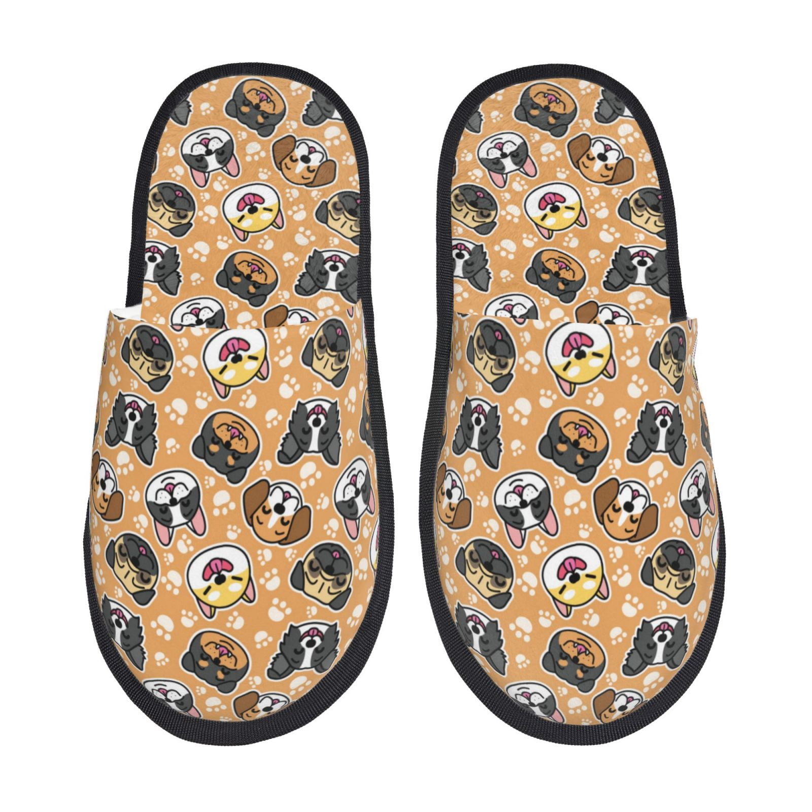 Slippers for Women Men, Cute Dogs Head Warm Womens Mens House Shoes ...