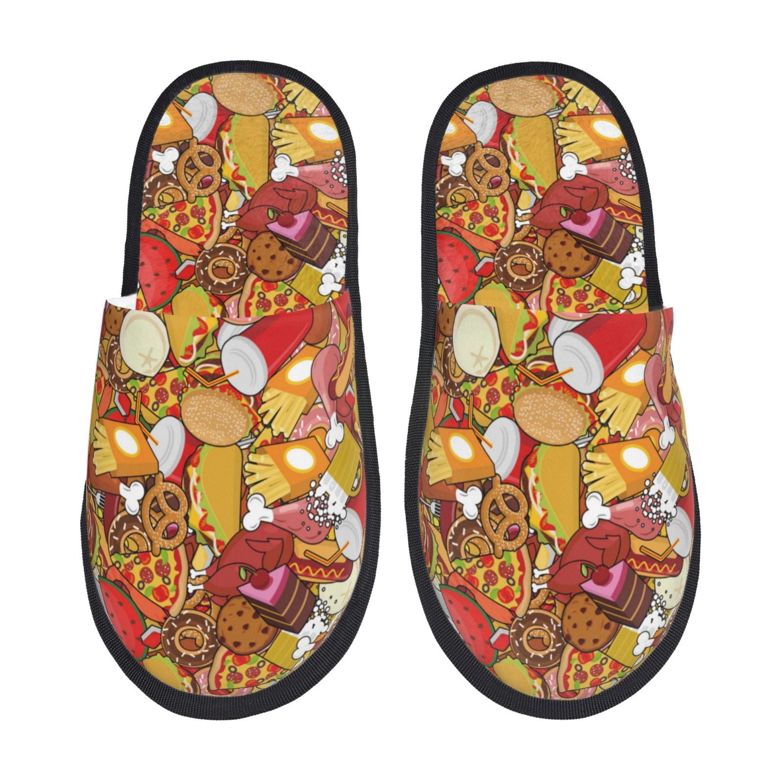Slippers for Women Men, Cute Food Cake Chicken Leg Donuts Warm Womens ...