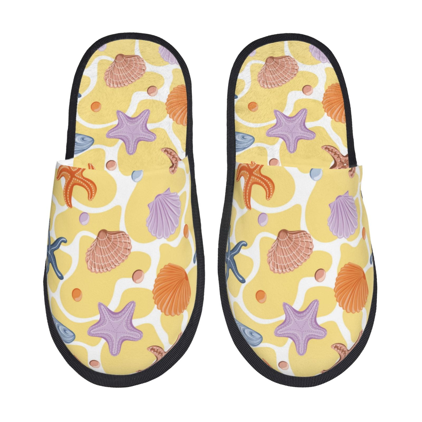Slippers for Women Men, Cute sea shells starfish Warm Womens Mens House ...