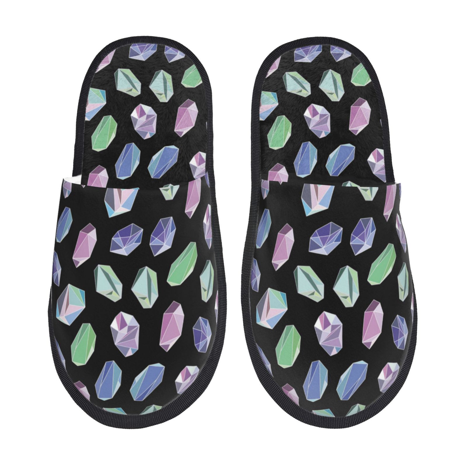Slippers for Women Men, Diamond Colorful Warm Womens Mens House Shoes ...