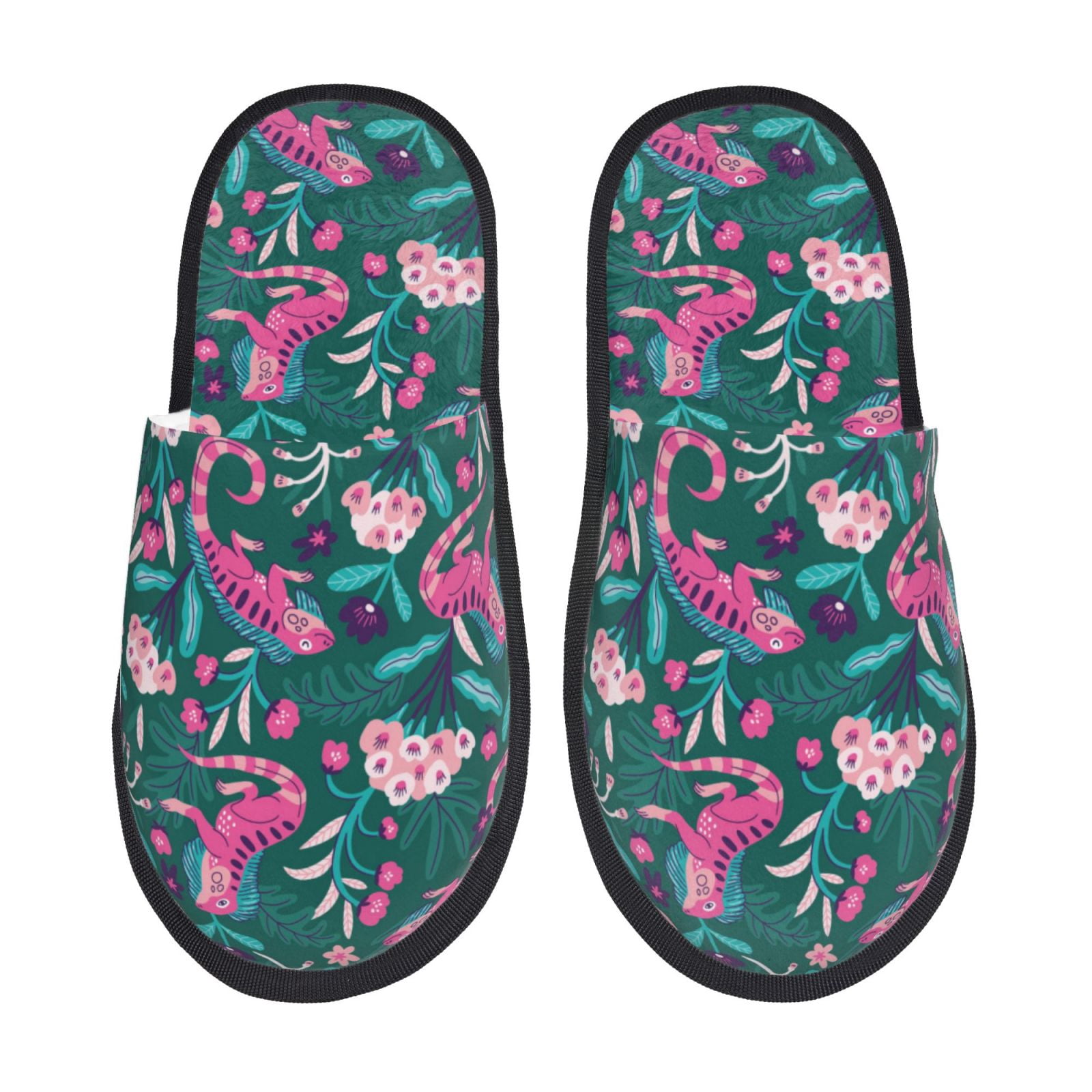 Slippers for Women Men, Funny And Cute Chameleon Lizard Warm Womens ...