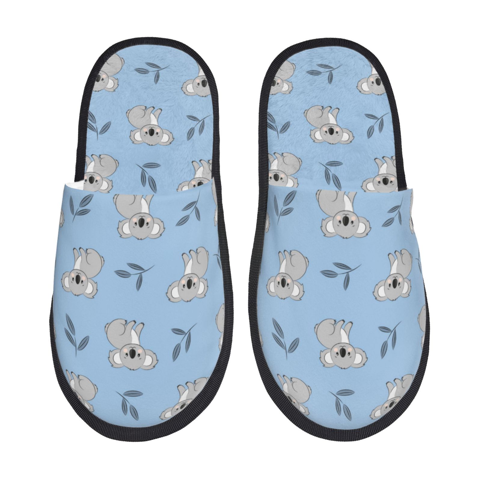 Slippers for Women Men, Gray Blue Koala Print Warm Womens Mens House ...