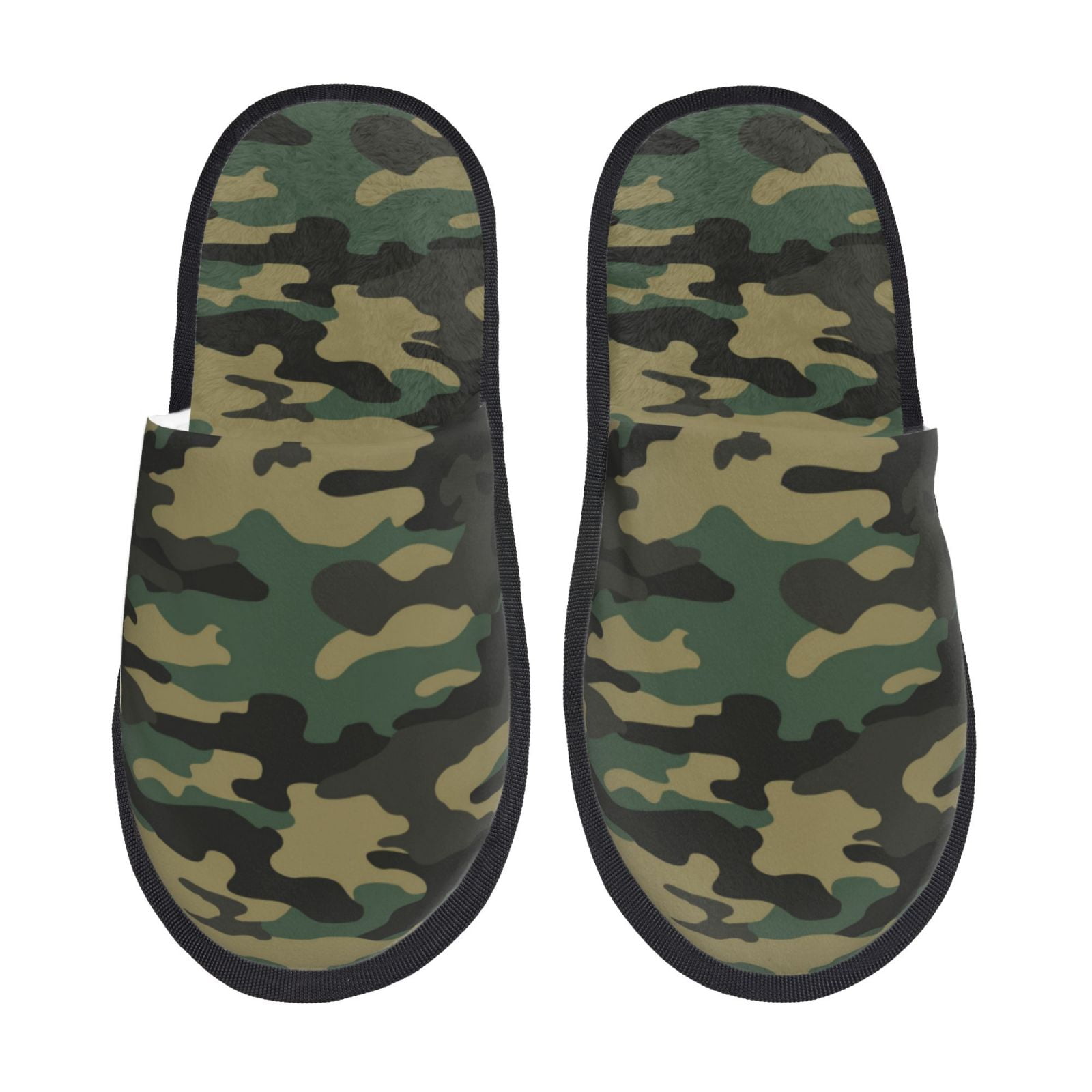 Slippers for Women Men, Green Camo Classic Warm Womens Mens House Shoes ...
