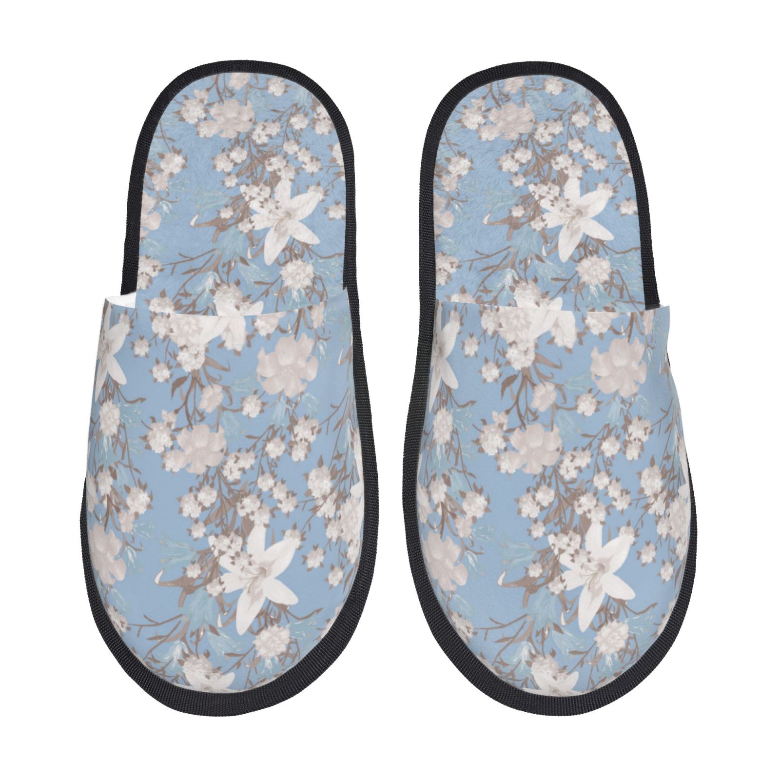 Slippers for Women Men, Lily flower Warm Womens Mens House Shoes ...