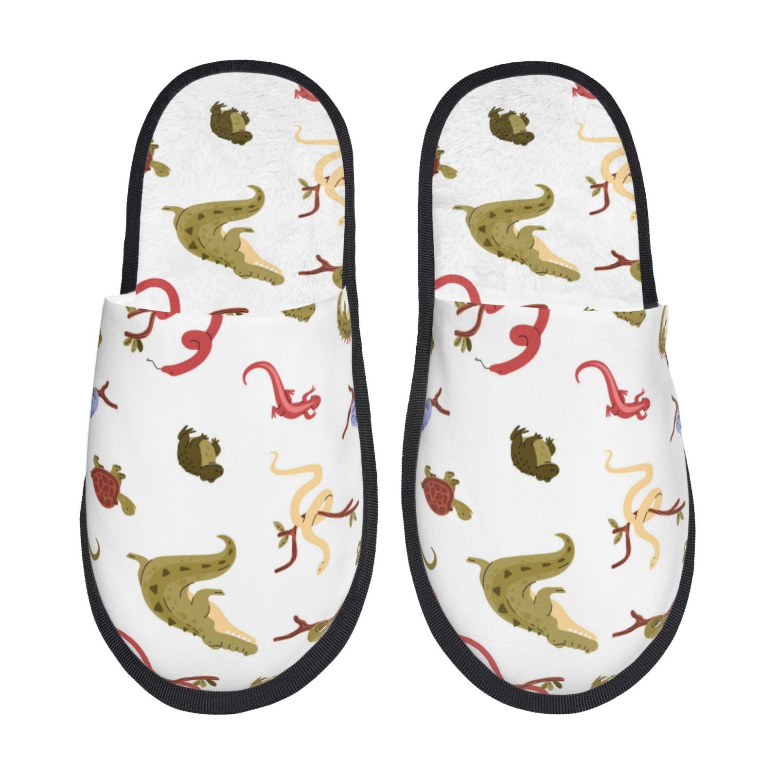 Slippers for Women Men, Lizard Snake Turtle Crocodile_A Warm Womens ...