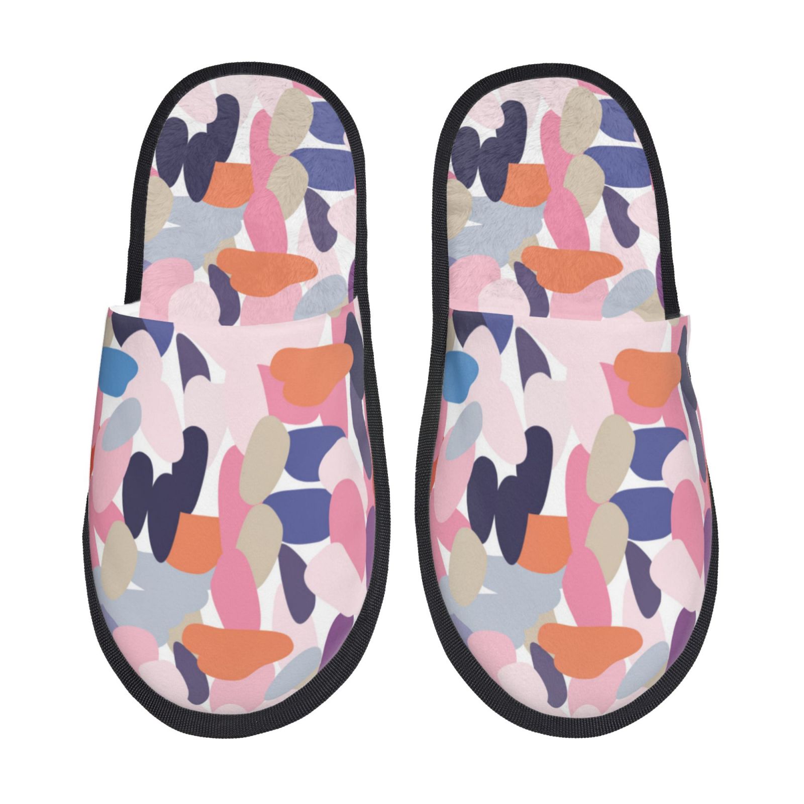 Slippers for Women Men, Multicolored paint spots pattern Warm Womens ...