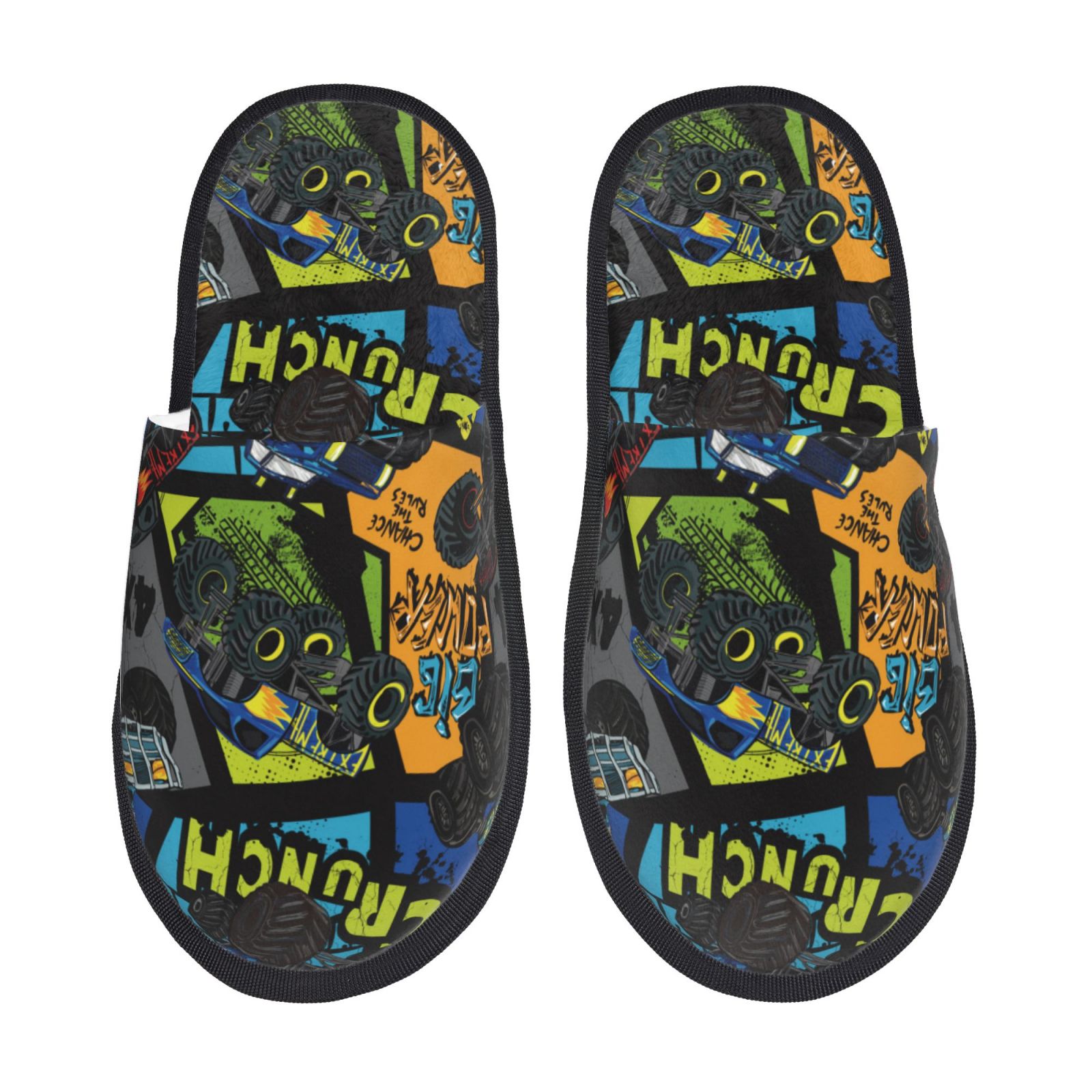 Slippers for Women Men, Off-road vehicle A Warm Womens Mens House Shoes ...