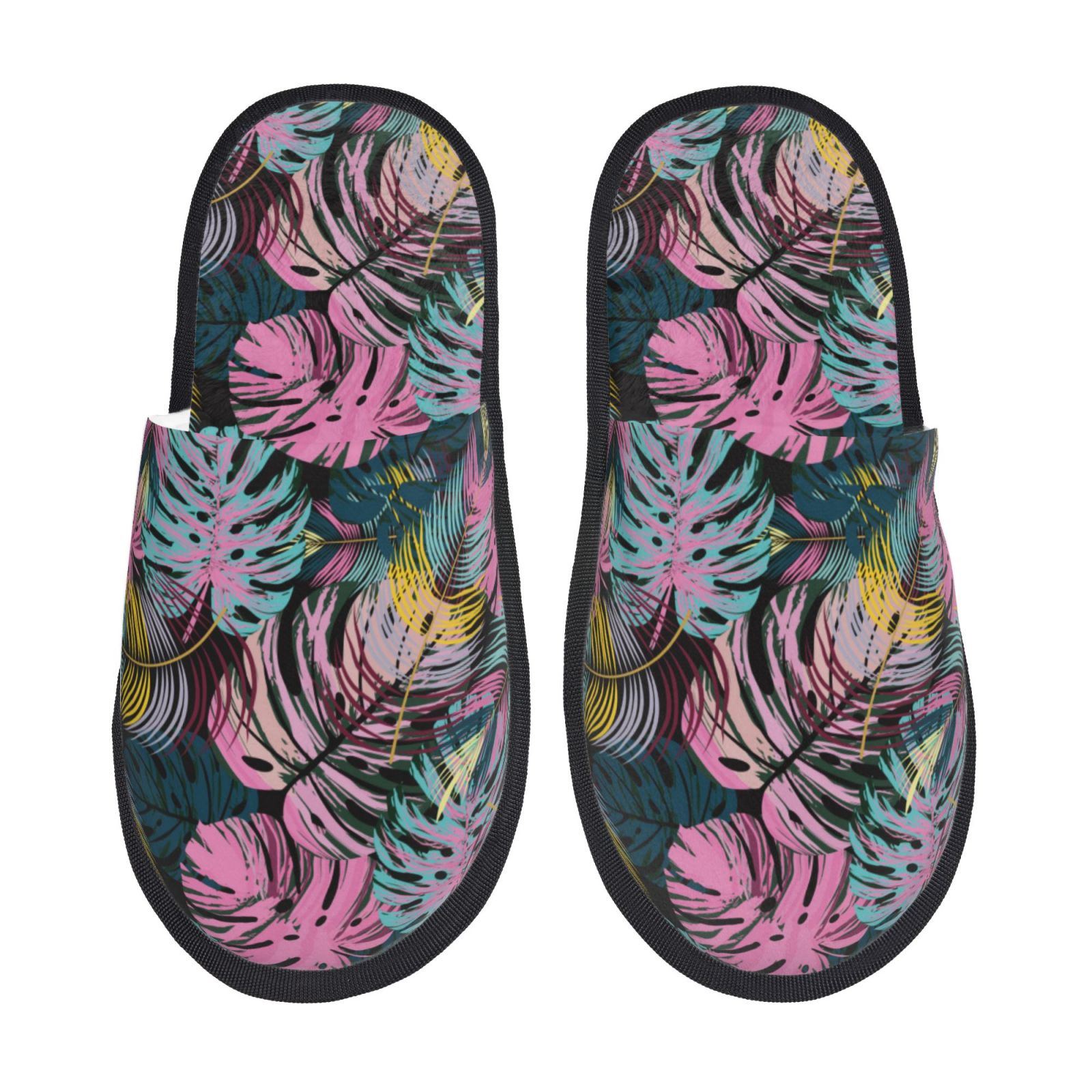 Slippers for Women Men, Palm tree_AD Warm Womens Mens House Shoes ...