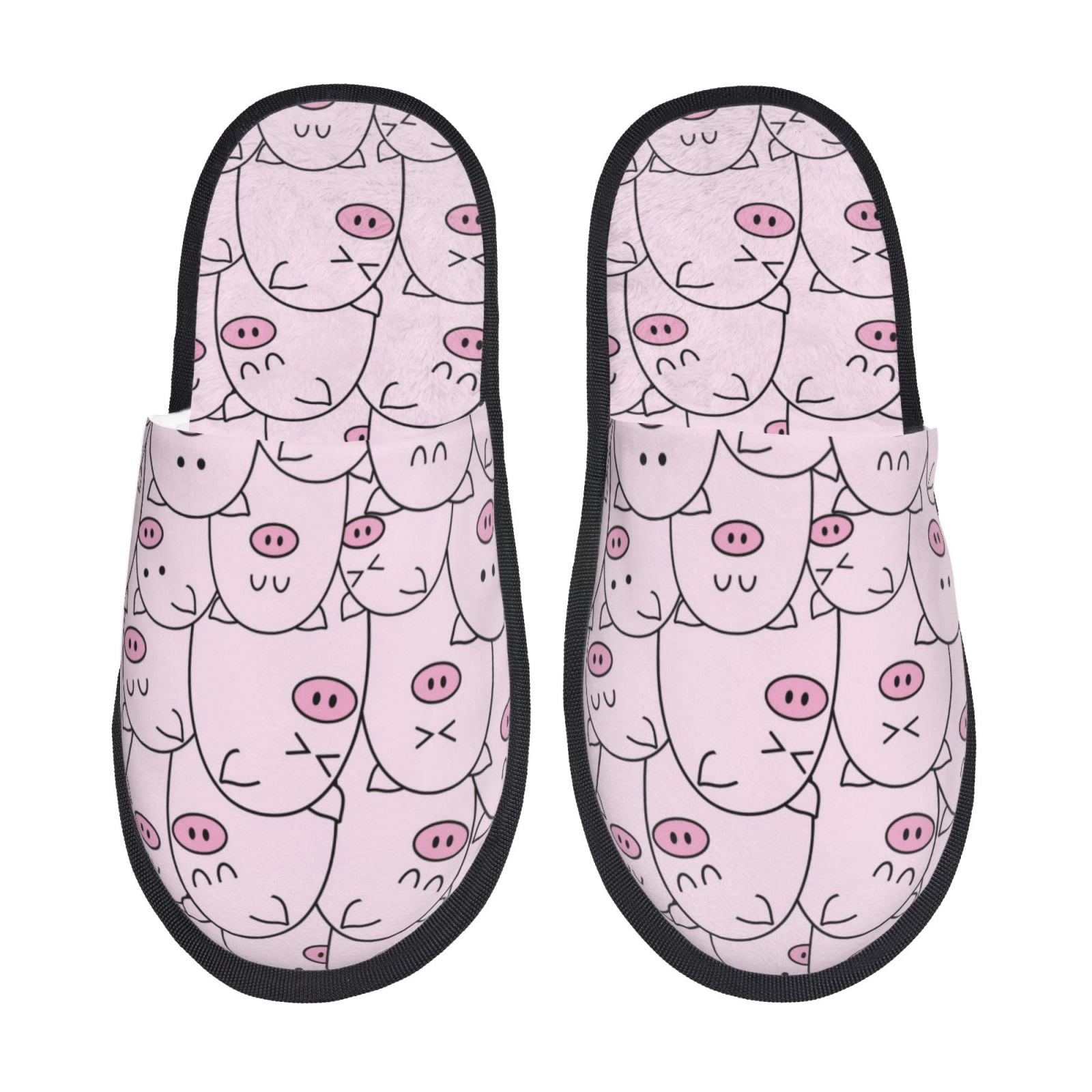 Slippers for Women Men, Pink Cute Pigs Warm Womens Mens House Shoes ...