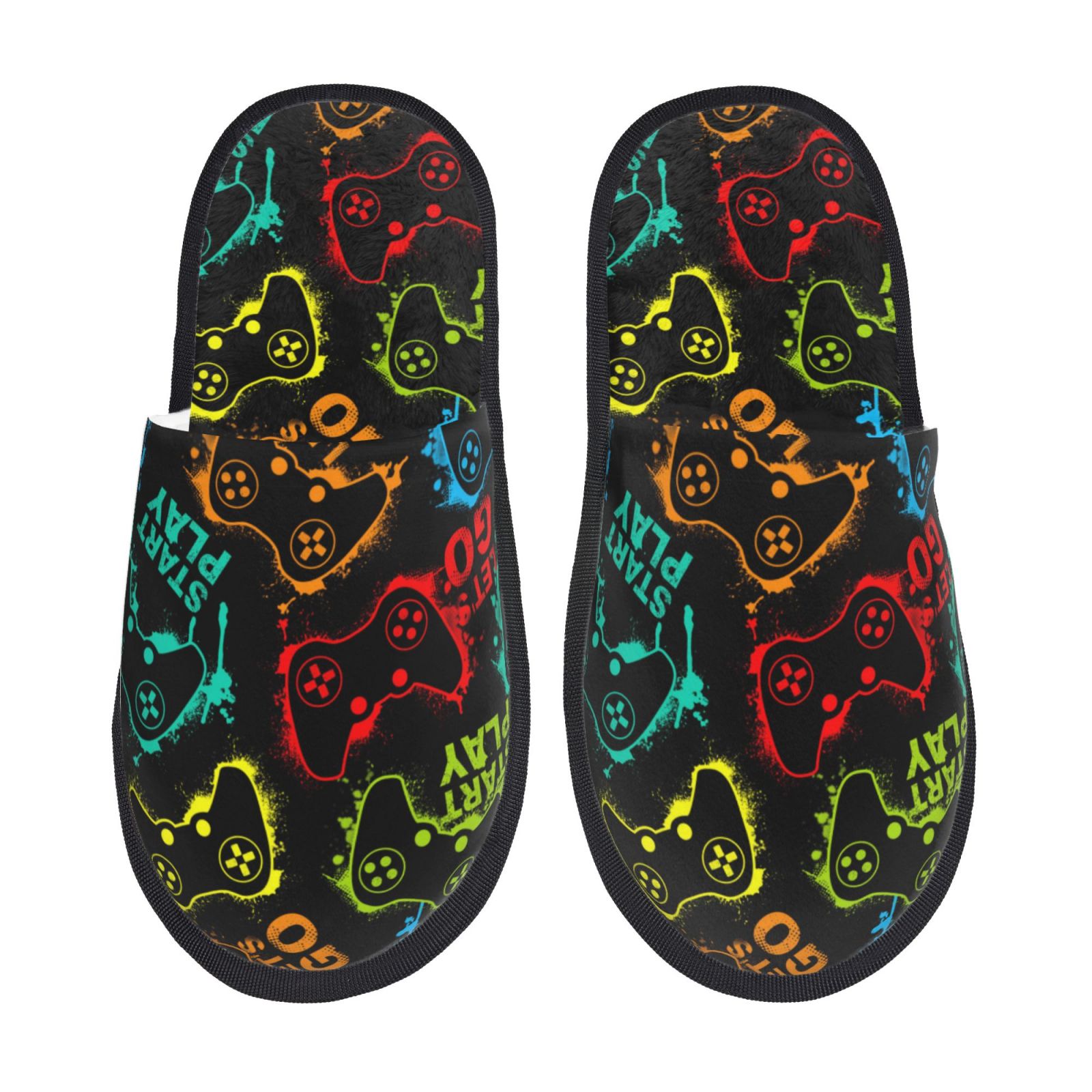 Slippers for Women Men, Play Game Start Warm Womens Mens House Shoes ...