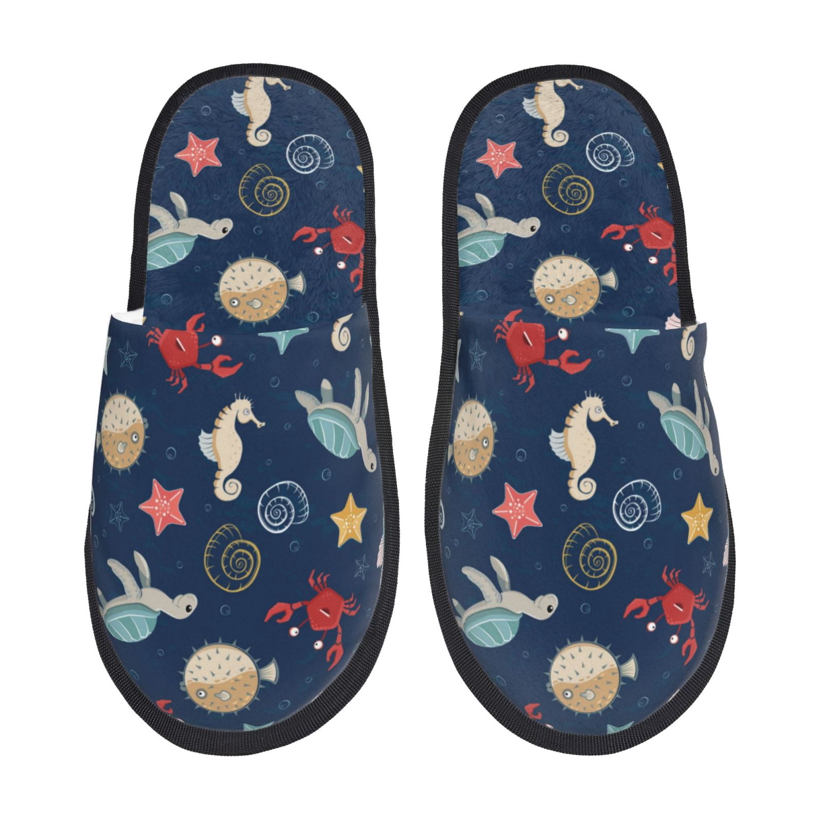 Slippers for Women Men, Sea creatures Warm Womens Mens House Shoes ...