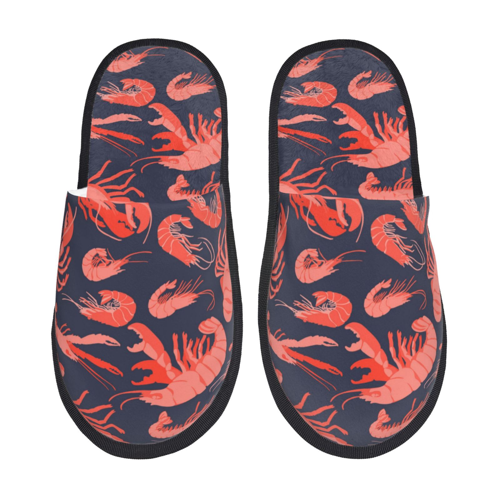 Slippers for Women Men, Shrimp No.9043 Warm Womens Mens House Shoes ...