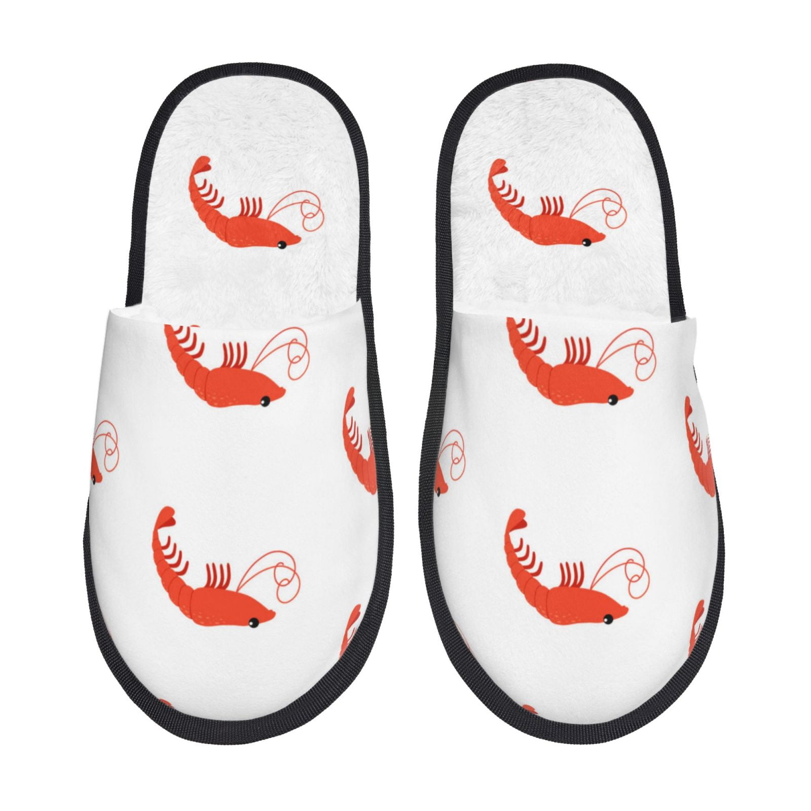 Slippers for Women Men, Shrimp No.9078 Warm Womens Mens House Shoes Bedroom Slippers, Fuzzy ...