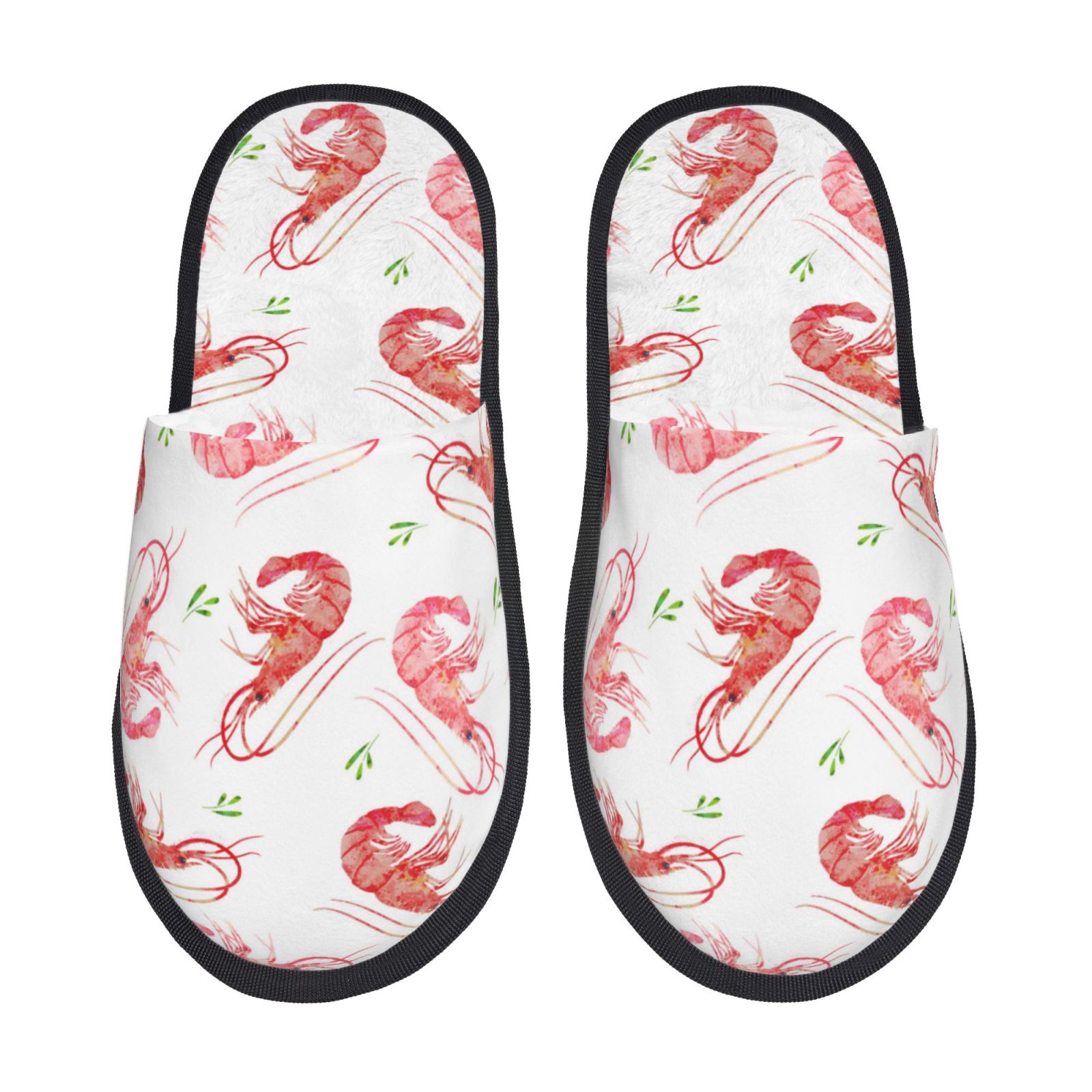 Slippers for Women Men, Shrimp Seaweed Warm Womens Mens House Shoes ...