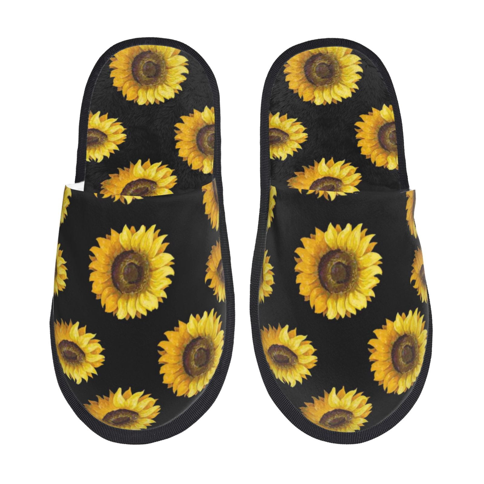 Slippers for Women Men, Sunflower (2) Warm Womens Mens House Shoes ...