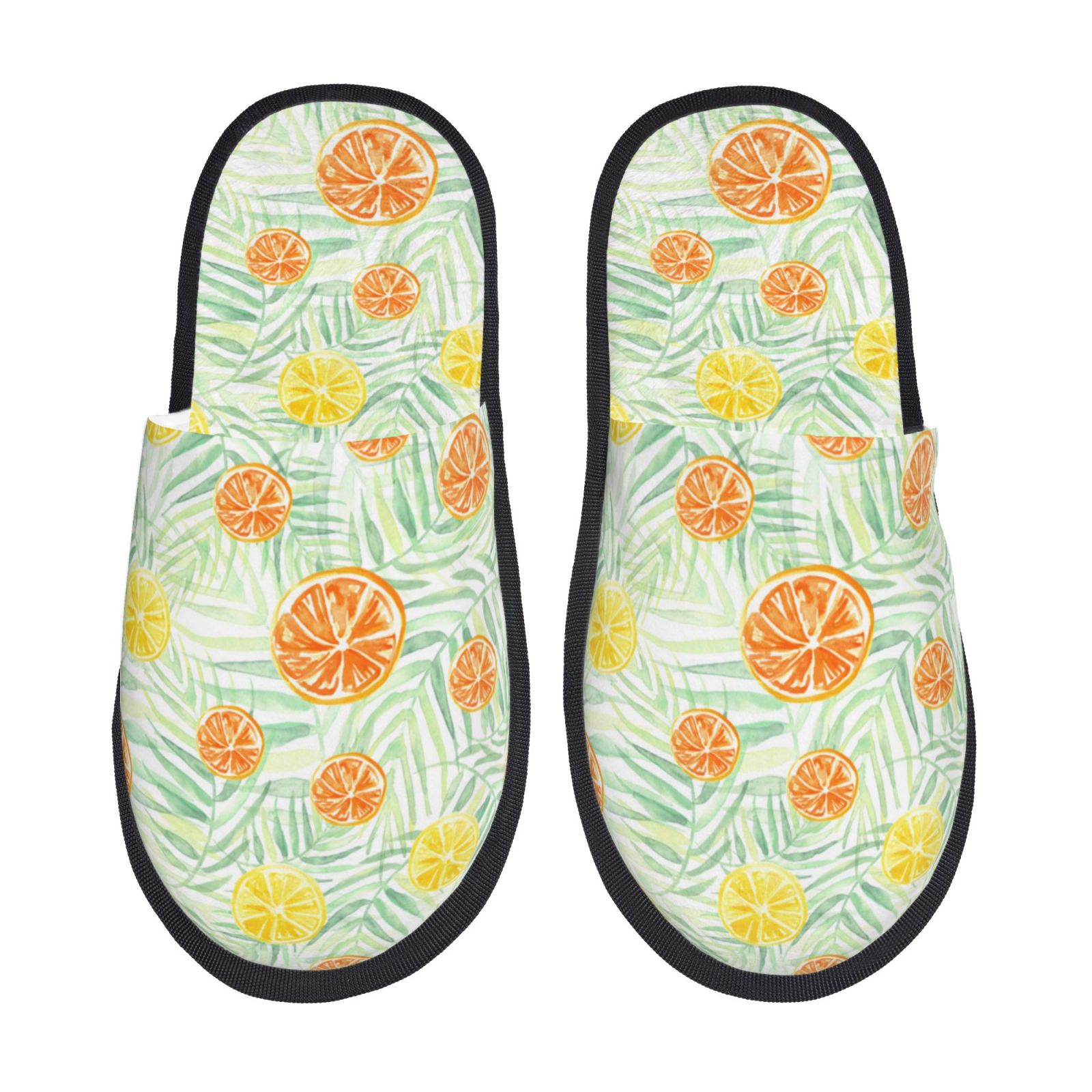 Slippers for Women Men, Tree Palms Lemon Warm Womens Mens House Shoes ...