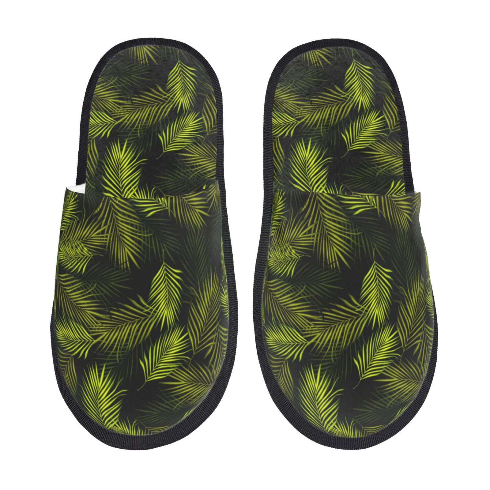 Slippers for Women Men, Tropical Palm Leaves Fern Leaf Warm Womens Mens ...