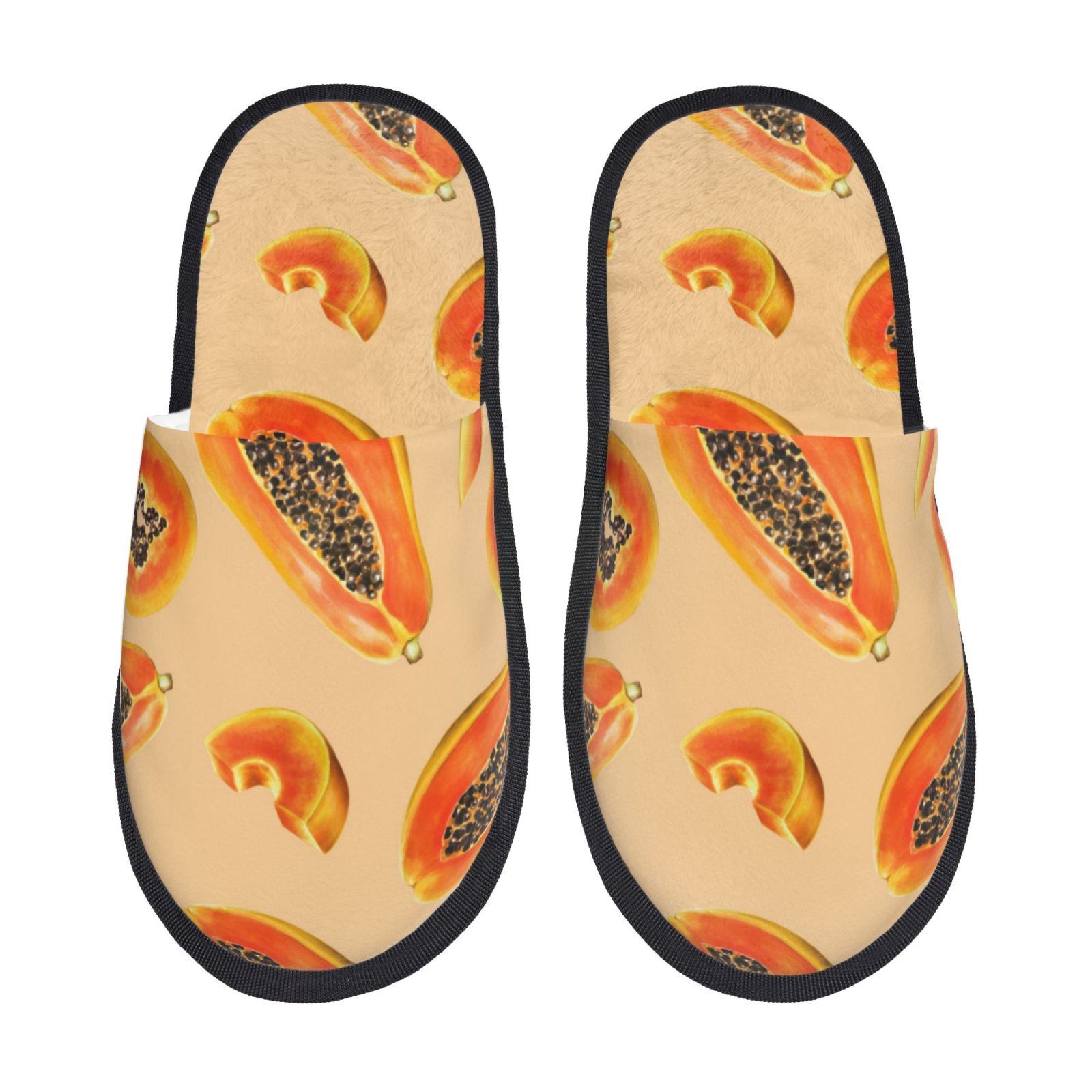 Slippers for Women Men, Tropical fruit Papaya Warm Womens Mens House ...