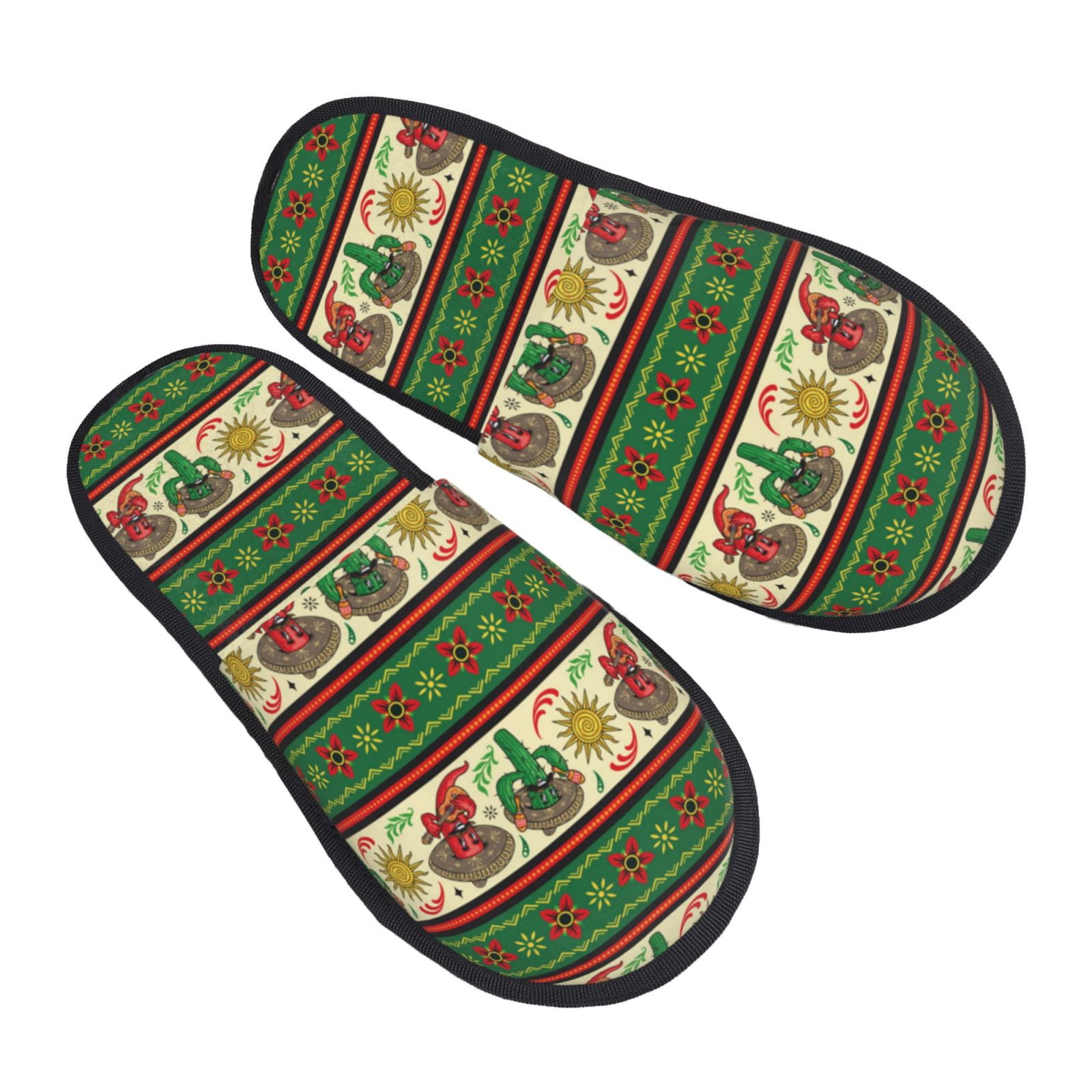 Slippers for Women Men - Vintage Mexican Warm Non-slip Mens Womens ...