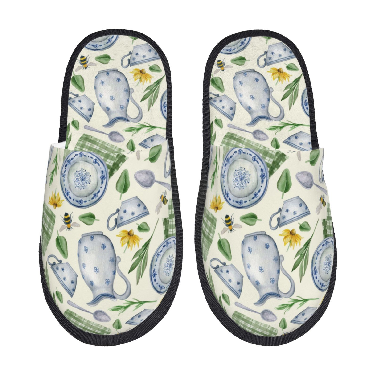 Slippers for Women Men, Vintage Utensils Warm Womens Mens House Shoes ...