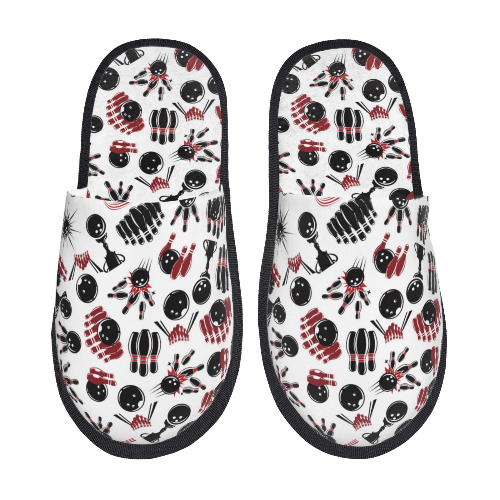 Slippers for Women Men, bowling Warm Womens Mens House Shoes Bedroom ...