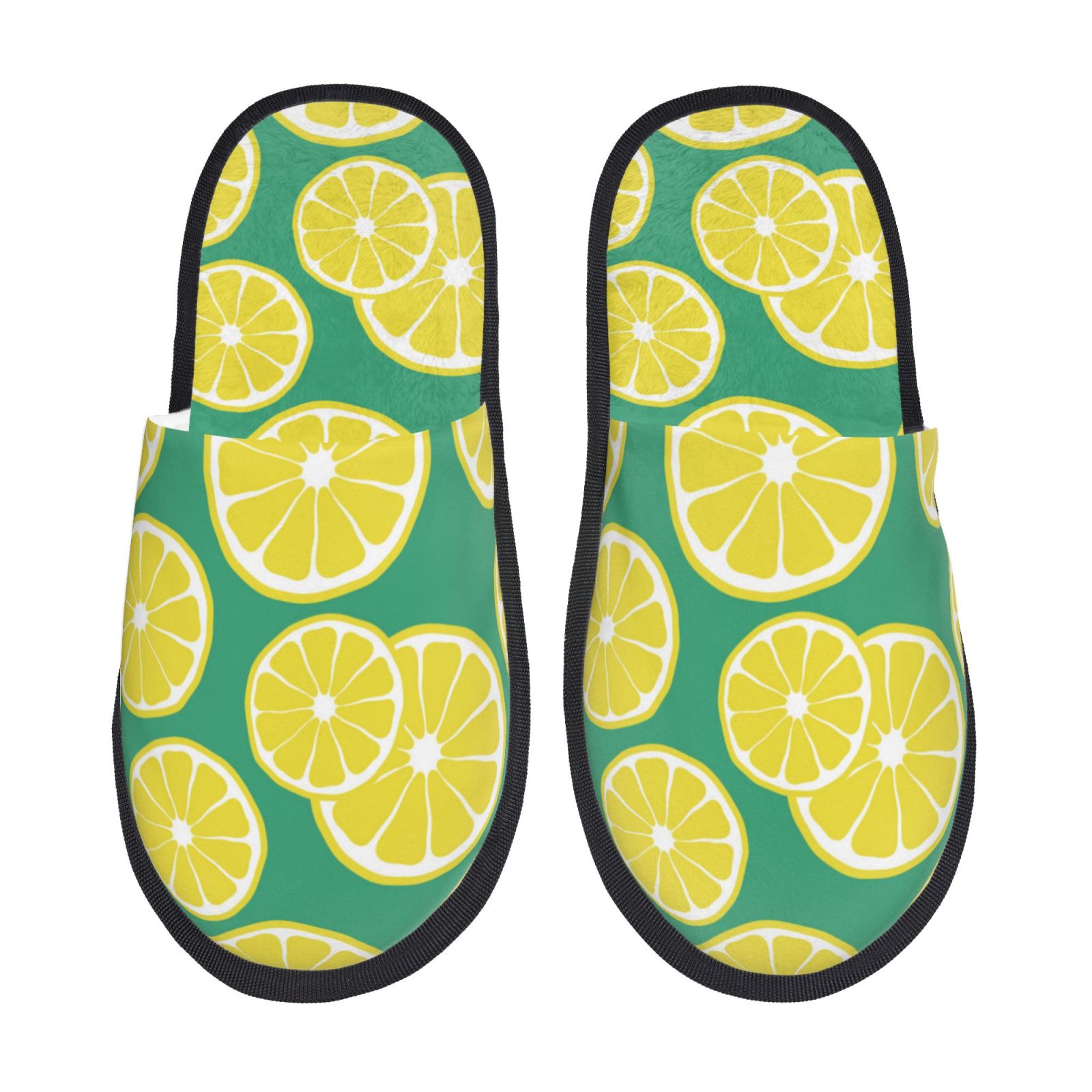 Slippers for Women Men, cartoon Lemon green Warm Womens Mens House ...
