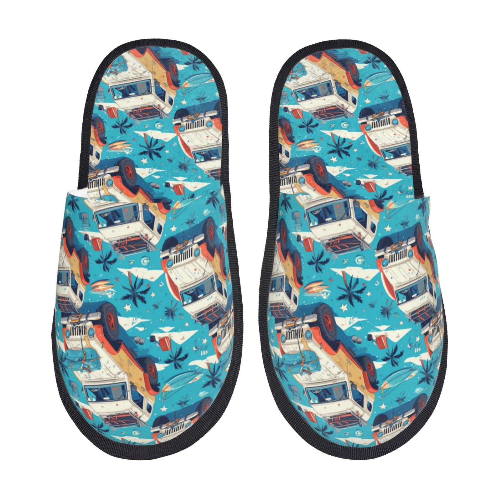 Slippers for Women Men, coconut tree travel SUV Warm Womens Mens House ...