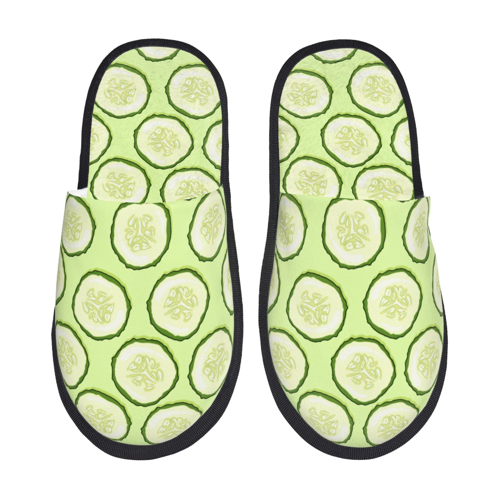 Slippers for Women Men, cute Cucumber slices Warm Womens Mens House ...