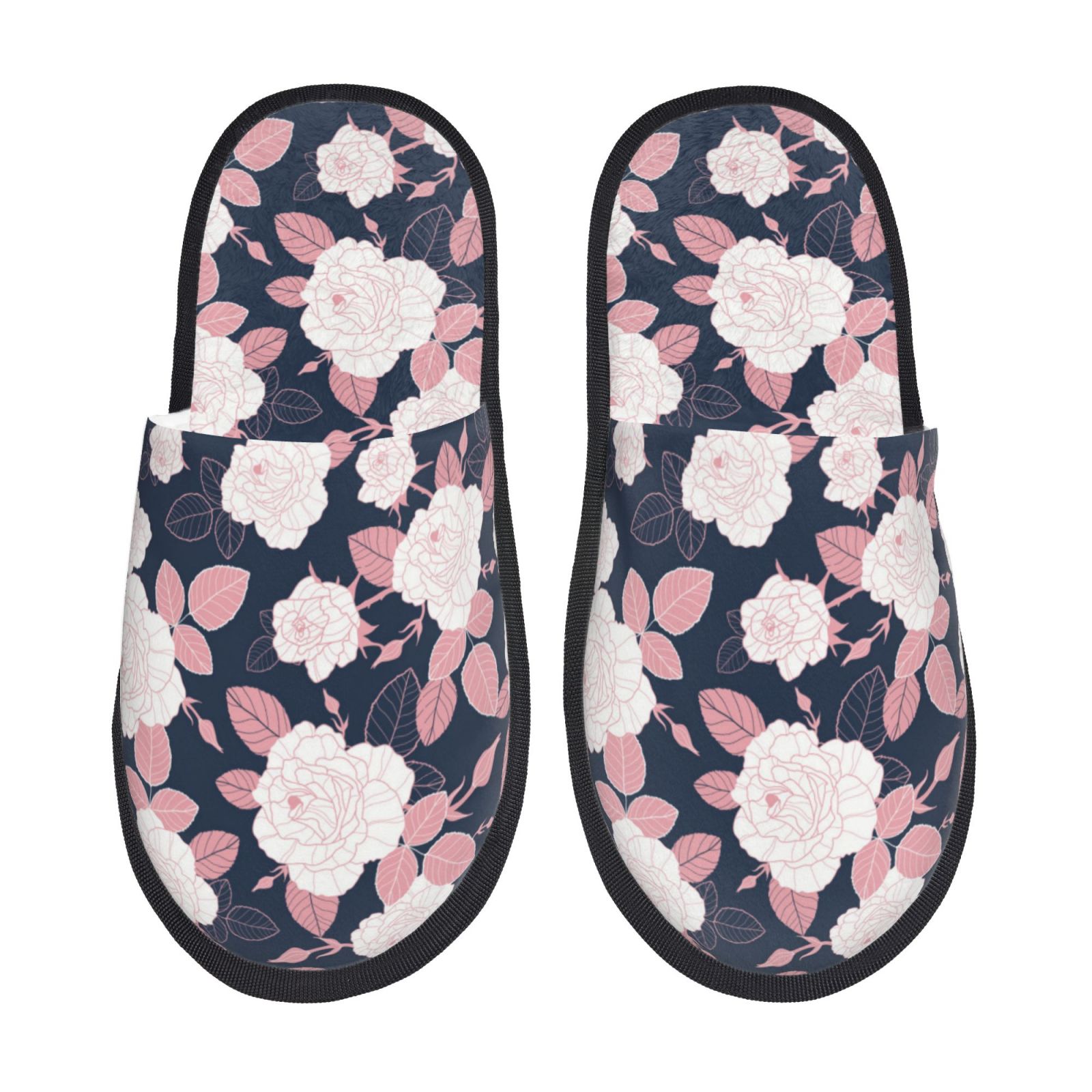 Slippers for Women Men, leaves flower Warm Womens Mens House Shoes ...