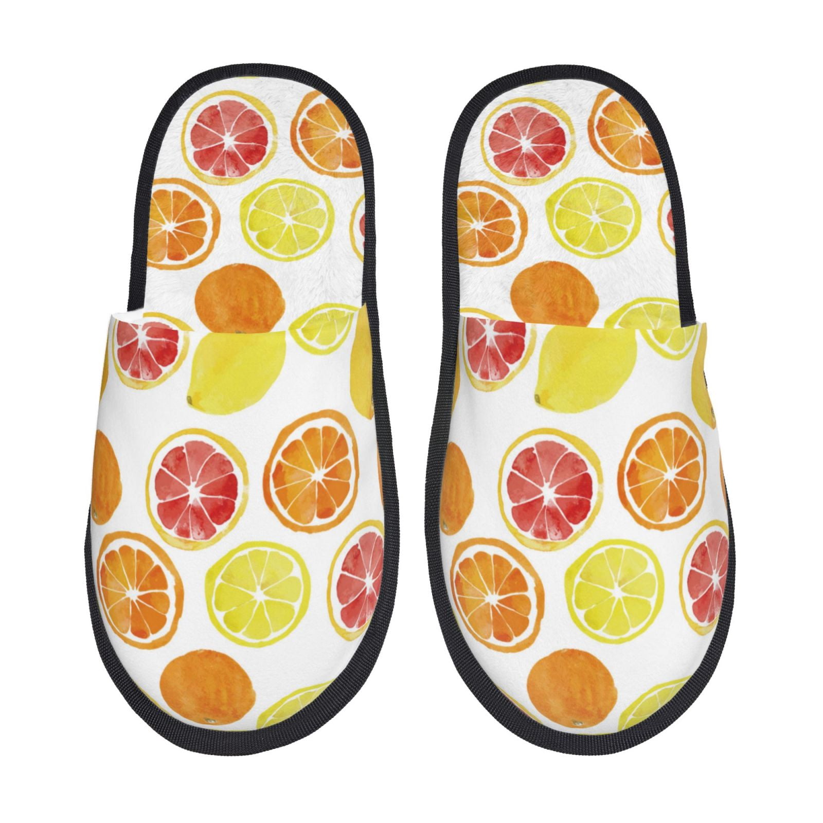 Slippers for Women Men, lemon orange Warm Womens Mens House Shoes ...