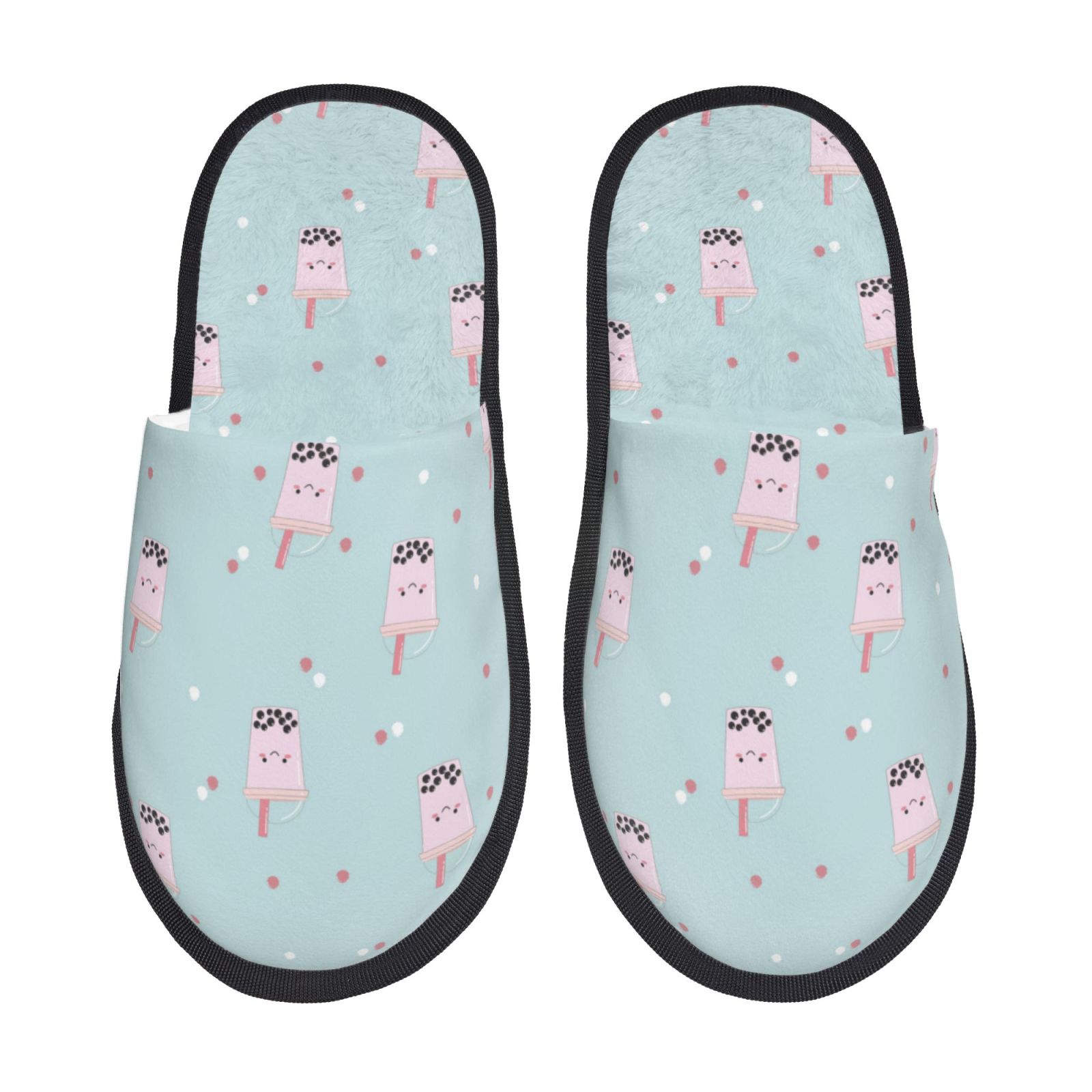 Slippers for Women Men, milk tea F Warm Womens Mens House Shoes Bedroom ...