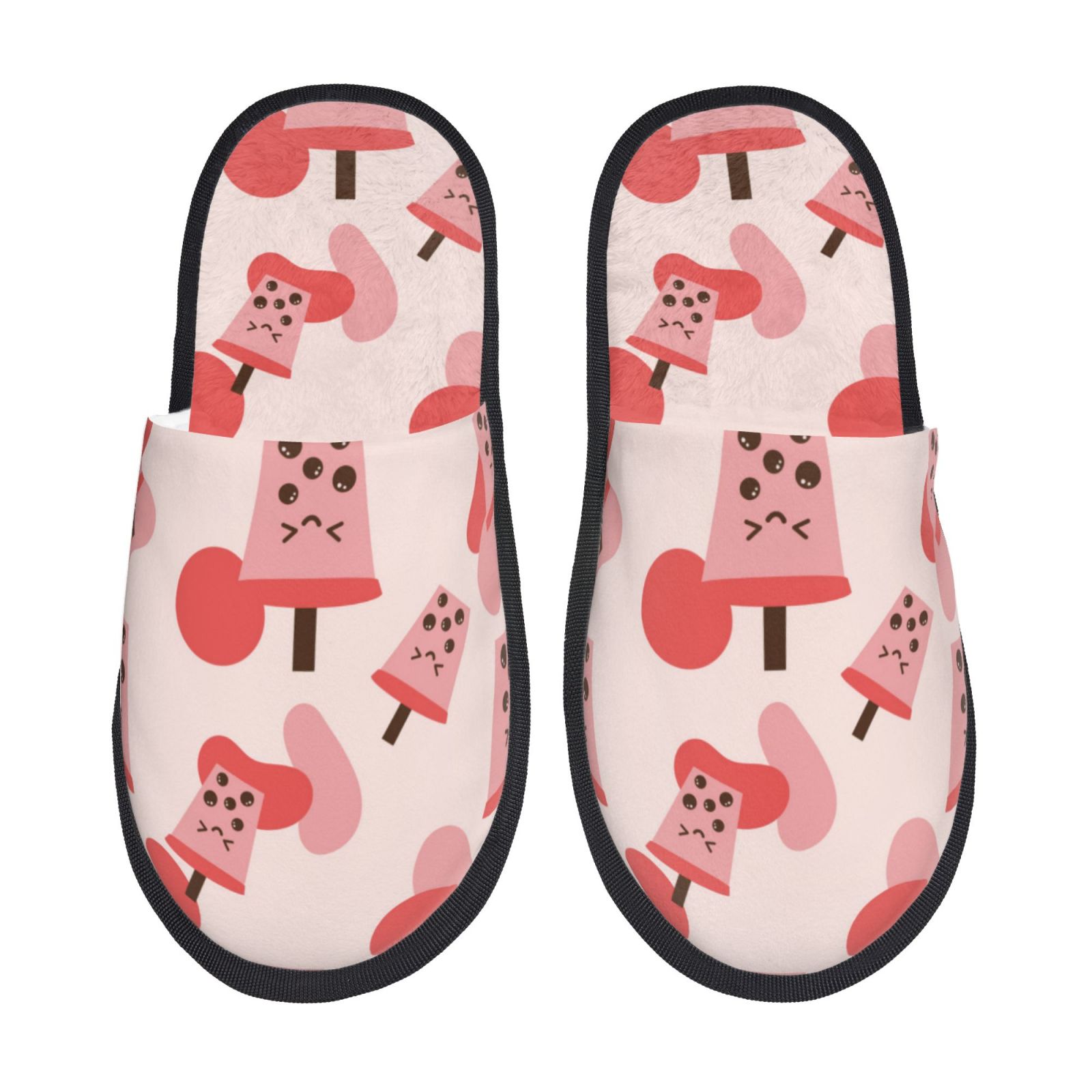 Slippers for Women Men, milk tea No.805 Warm Womens Mens House Shoes ...