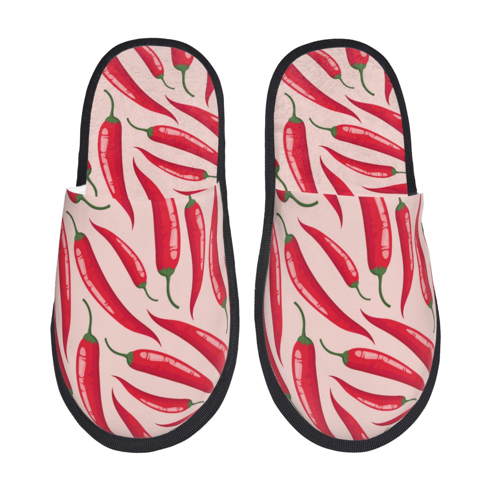 Slippers for Women Men, red beel Pepper Warm Womens Mens House Shoes ...