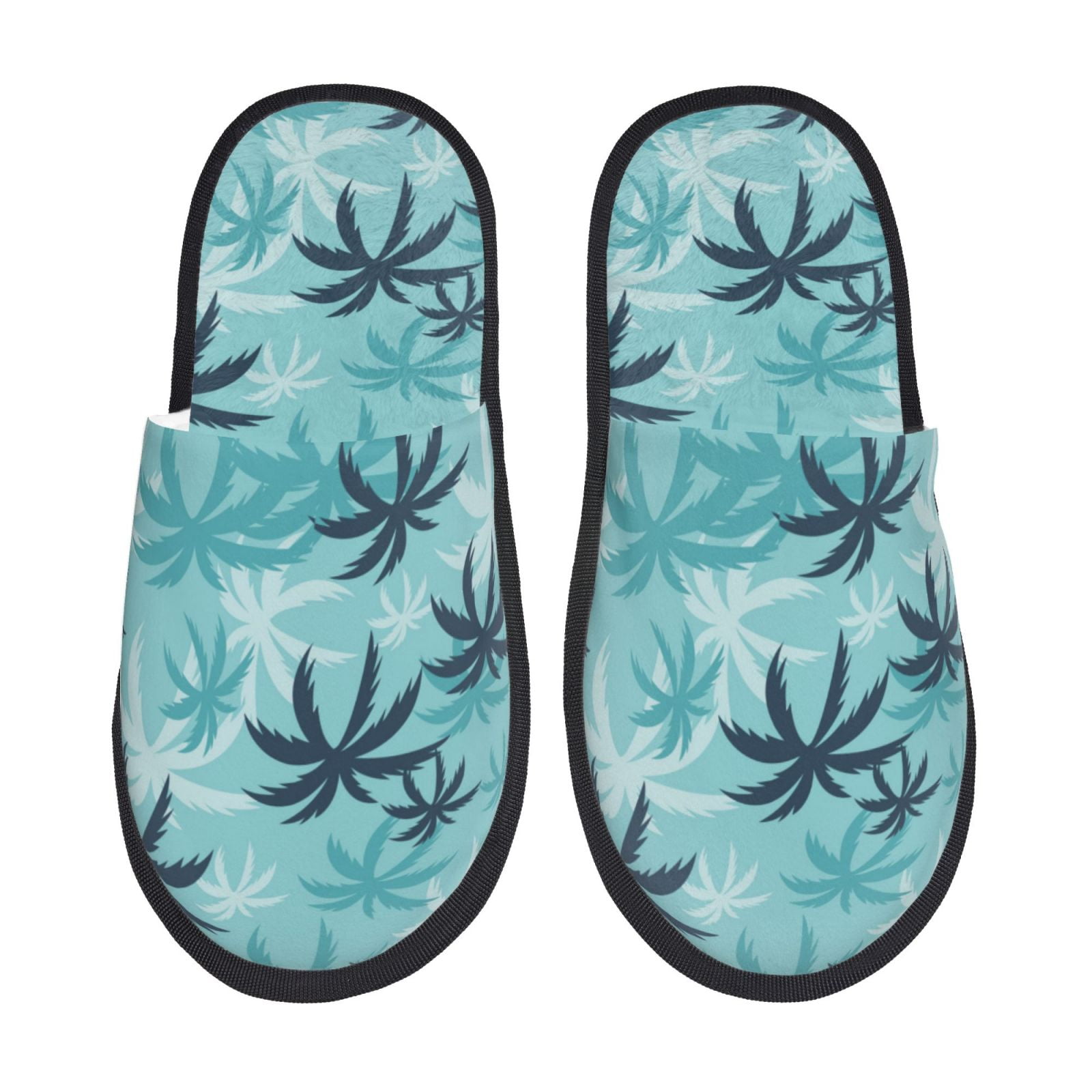 Slippers for Women Men, retro Palm Tree Warm Womens Mens House Shoes ...