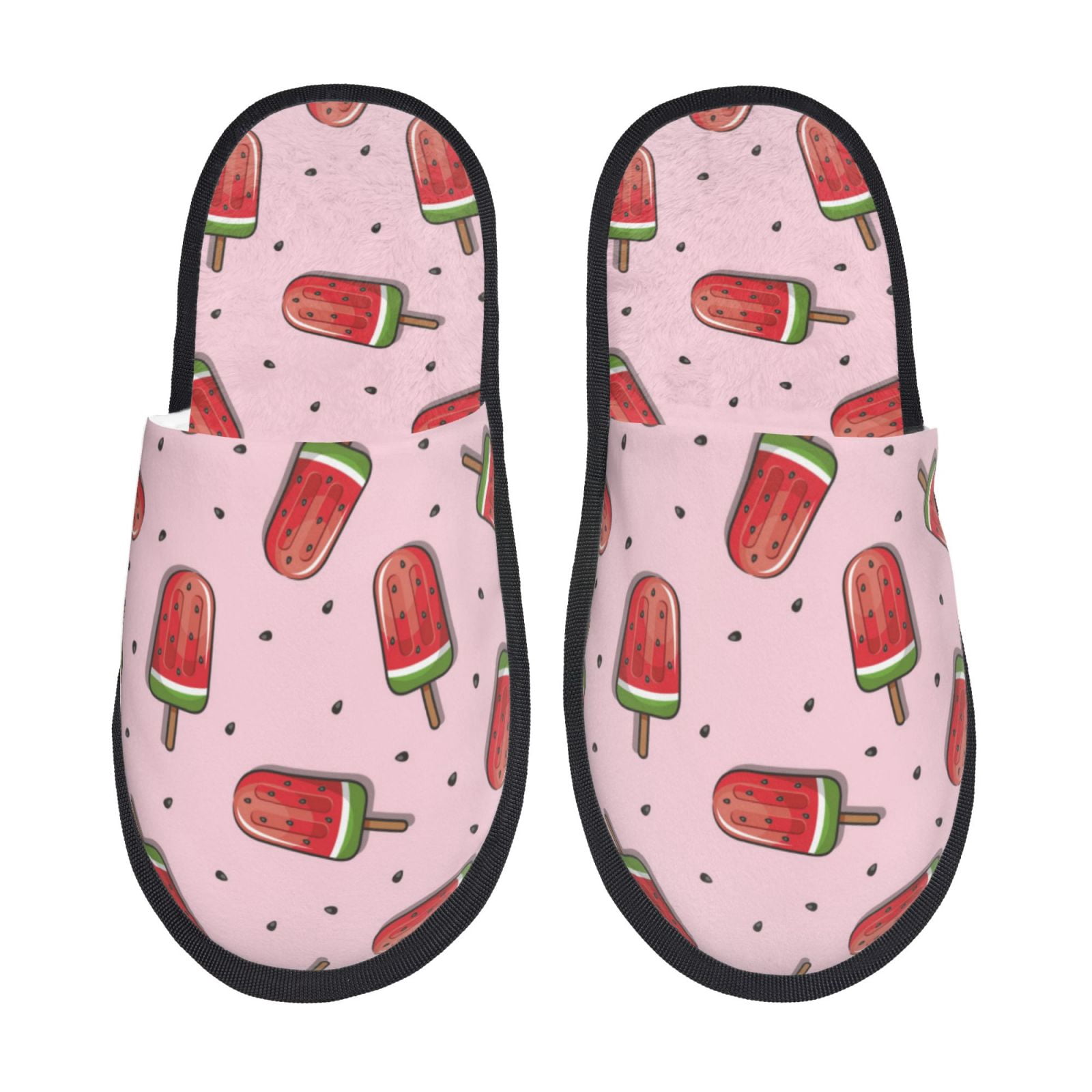 Slippers for Women Men, watermelon ice cream Warm Womens Mens House ...