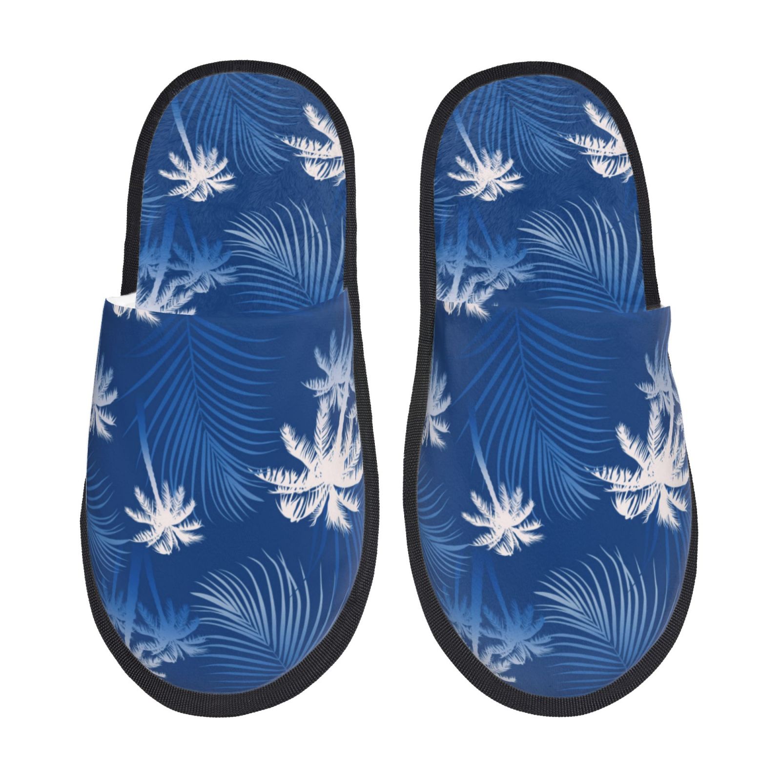 Slippers for Women Men, white palm tree Warm Womens Mens House Shoes ...