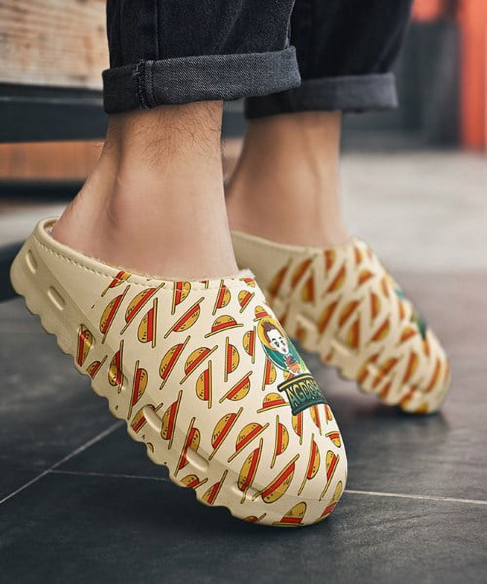 Slippers for Woman Mens Indoor Outdoor EVA Waterproof Fur Lined Clog ...