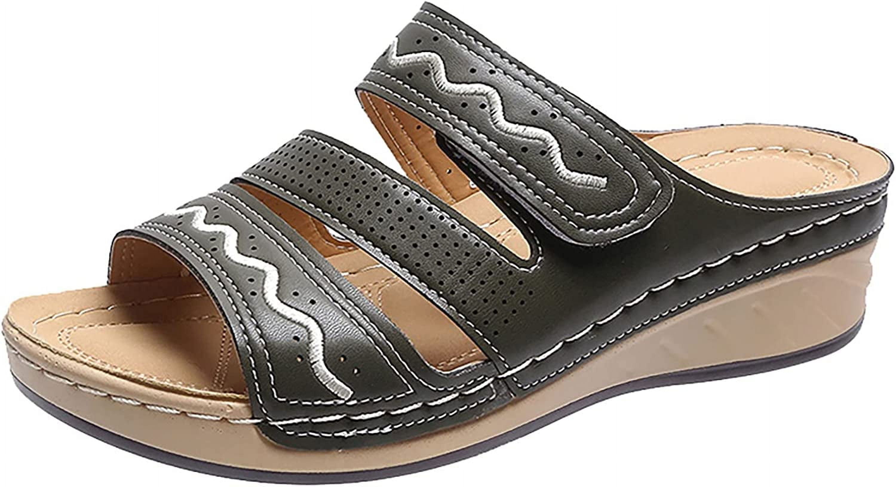 Slippers for Women Comfy Slip on Flip Flops for Women Beach Vintage ...