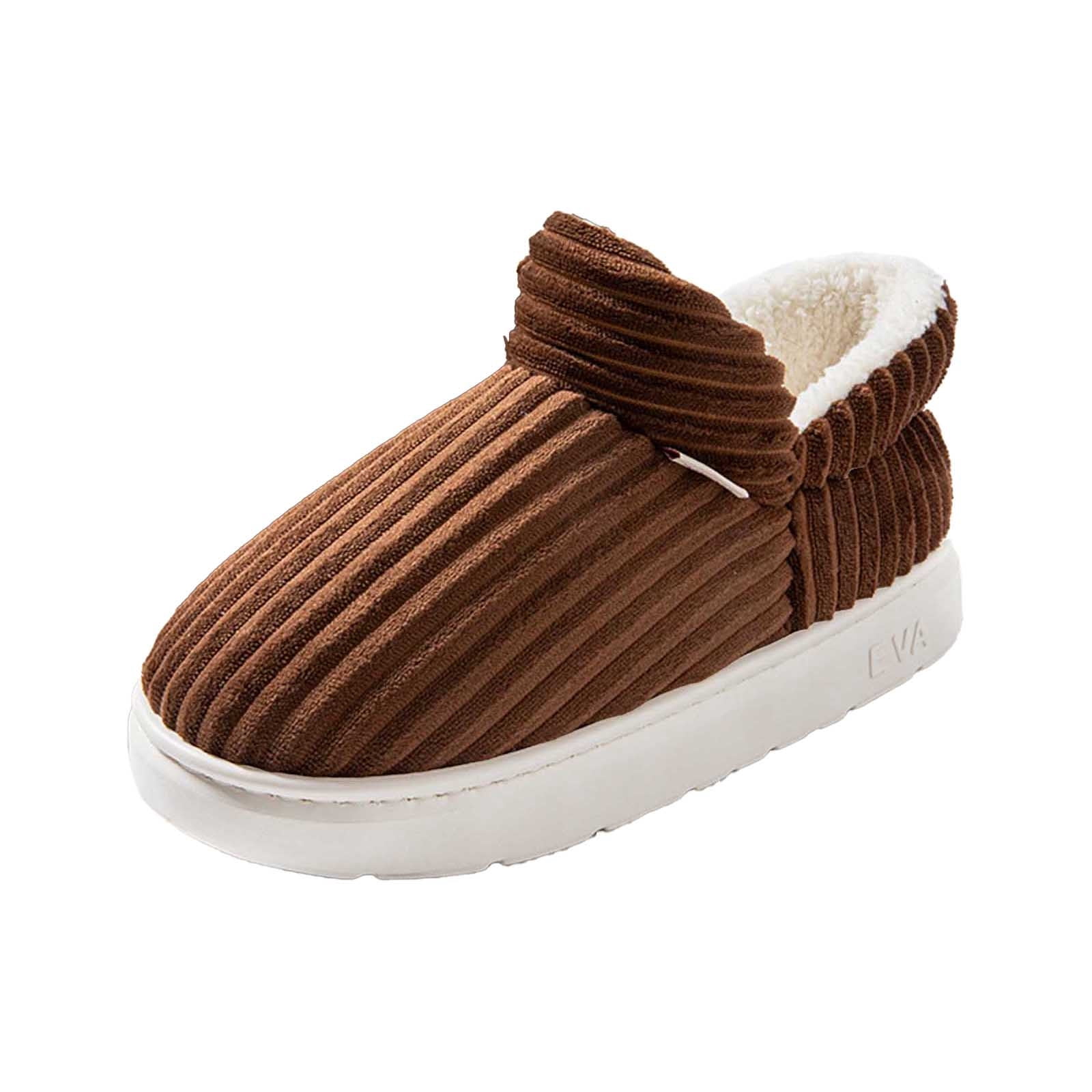 Slippers for Women,Corduroy On Shoes With Backstrap Cozy Indoor Outdoor ...
