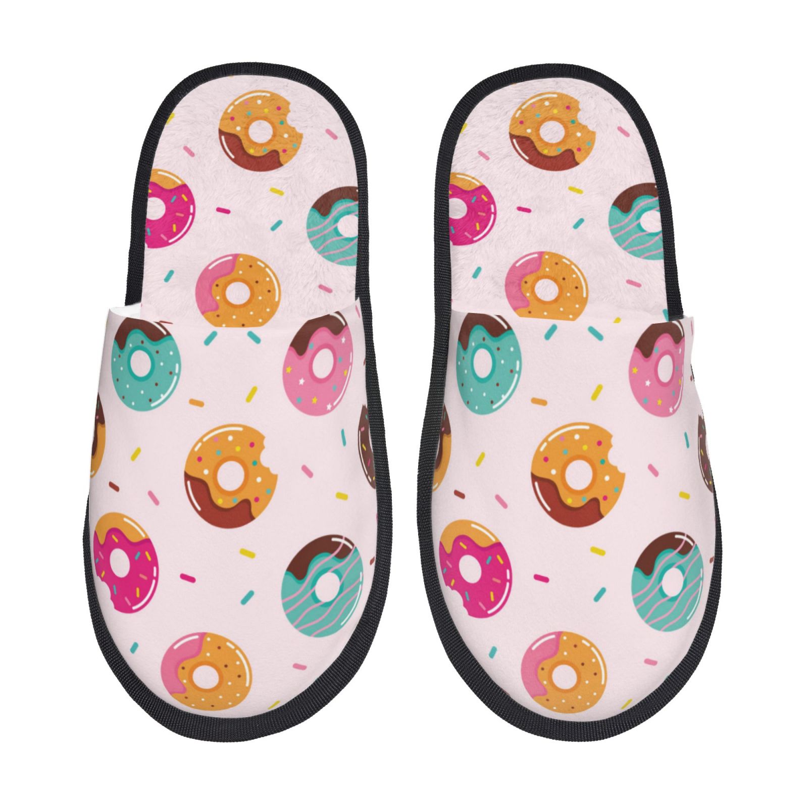 Slippers for Women, Cute Cartoon Mini Donut Womens Slippers Fuzzy ...