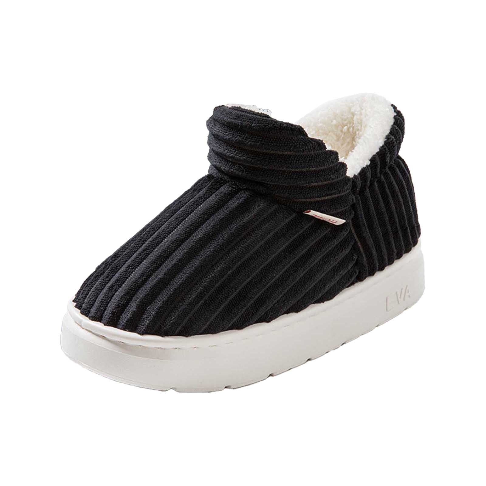 Slippers for Women Fuzzy Corduroy Slip on Shoes with Backstrap Cozy ...